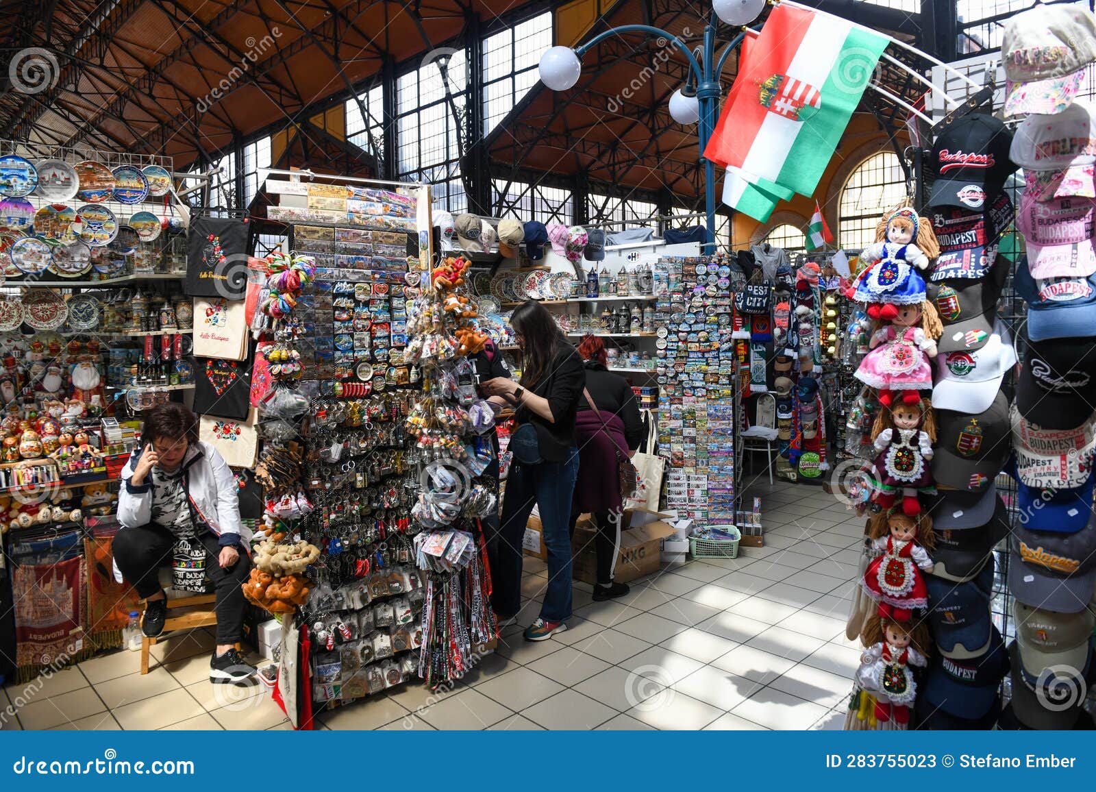 Traditional Market of Budapest on Hungary Editorial Stock Photo - Image ...