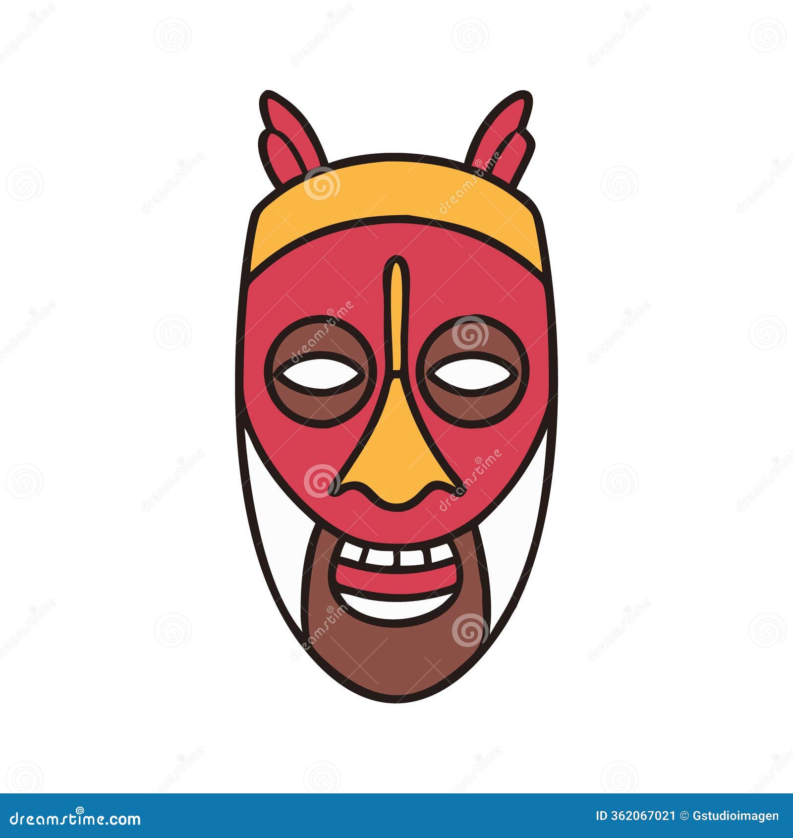Germany Mask with Traditional Stock Vector - Illustration of heritage ...