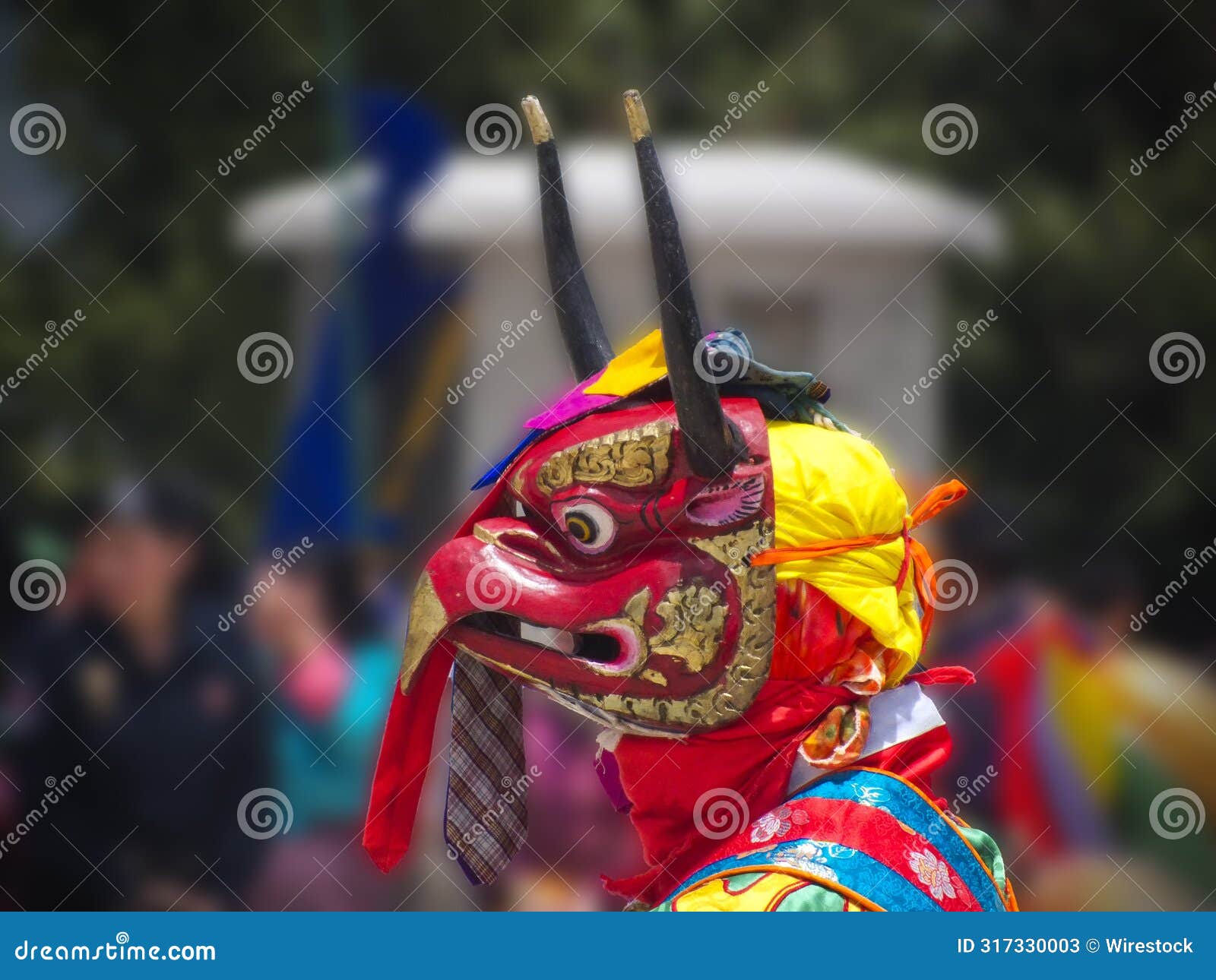 Traditional Mask Dance Mask Stock Image - Image of clothing, person ...