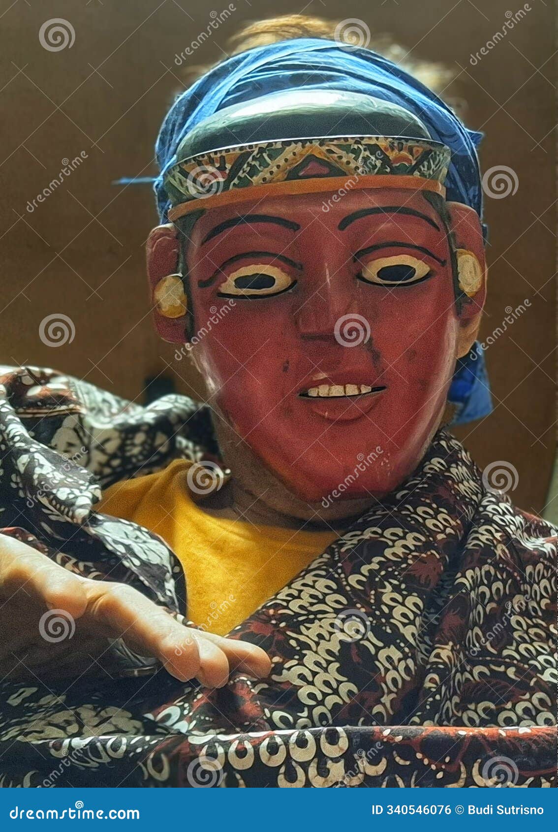 Traditional Mask Dancer Photographed Closeup Stock Photo - Image of ...