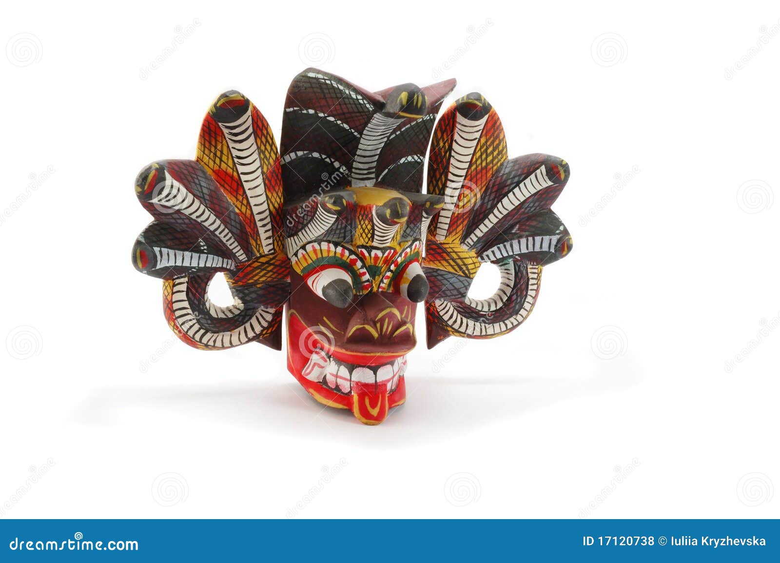 Traditional Mask of the Devil with Snakes,Ceylon Stock Photo - Image of ...