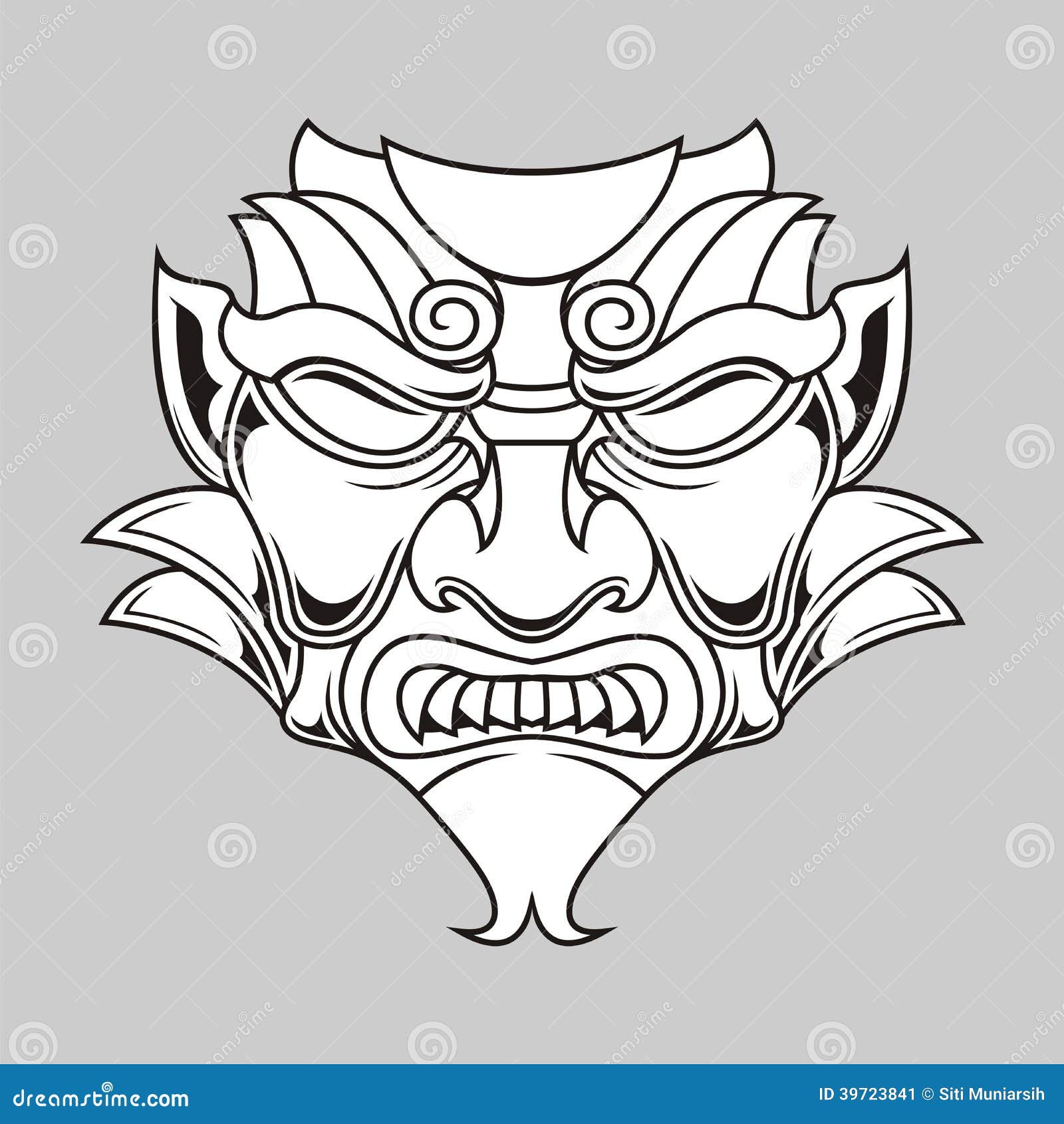 Traditional mask stock vector. Illustration of traditional - 39723841