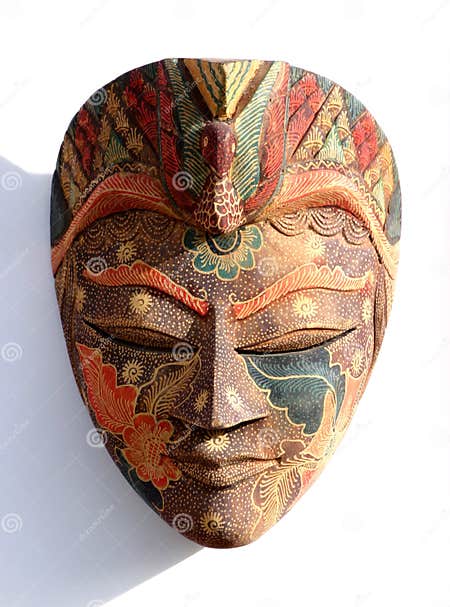 Traditional Mask on White stock image. Image of asian, carving - 44447