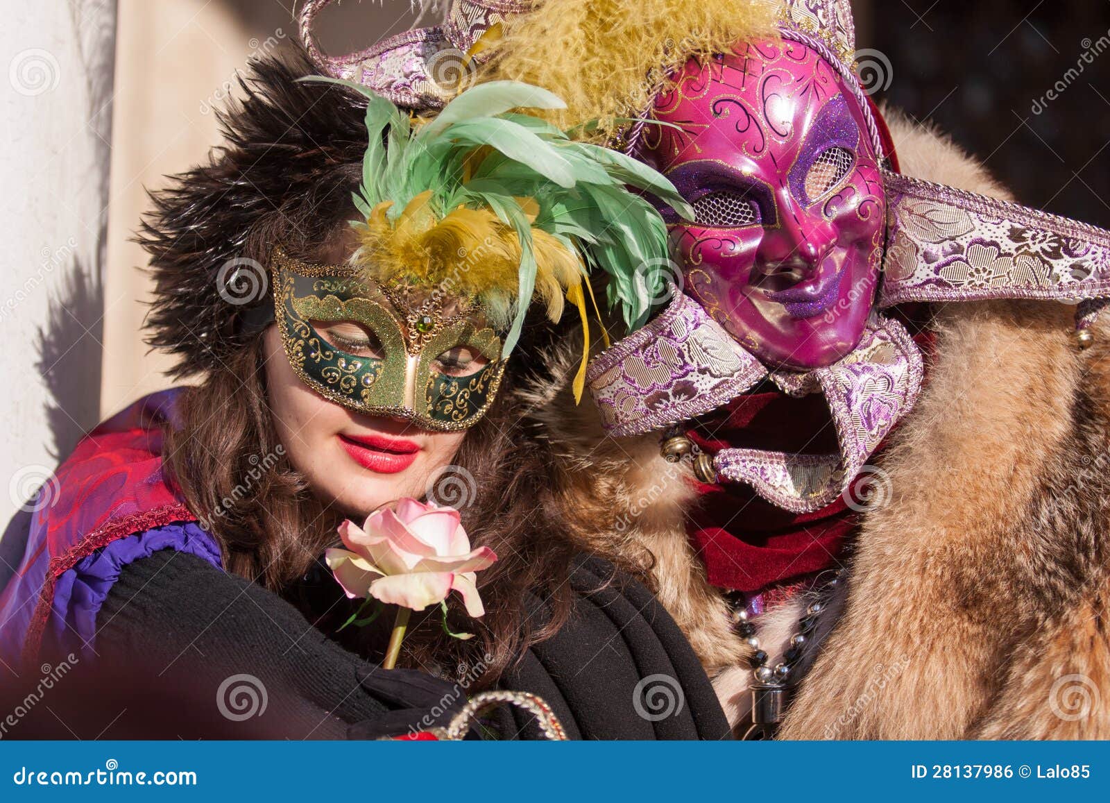 Traditional masked couple editorial photo. Image of black - 28137986
