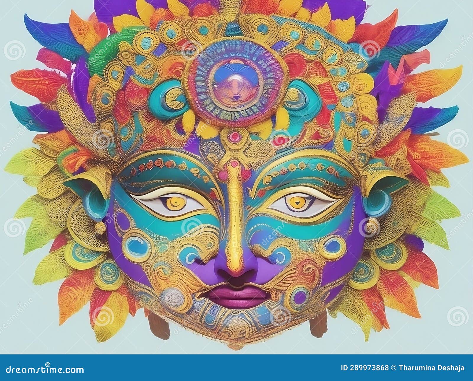 Traditional Masks of Sri Lanka Designed Using Ai Stock Illustration ...