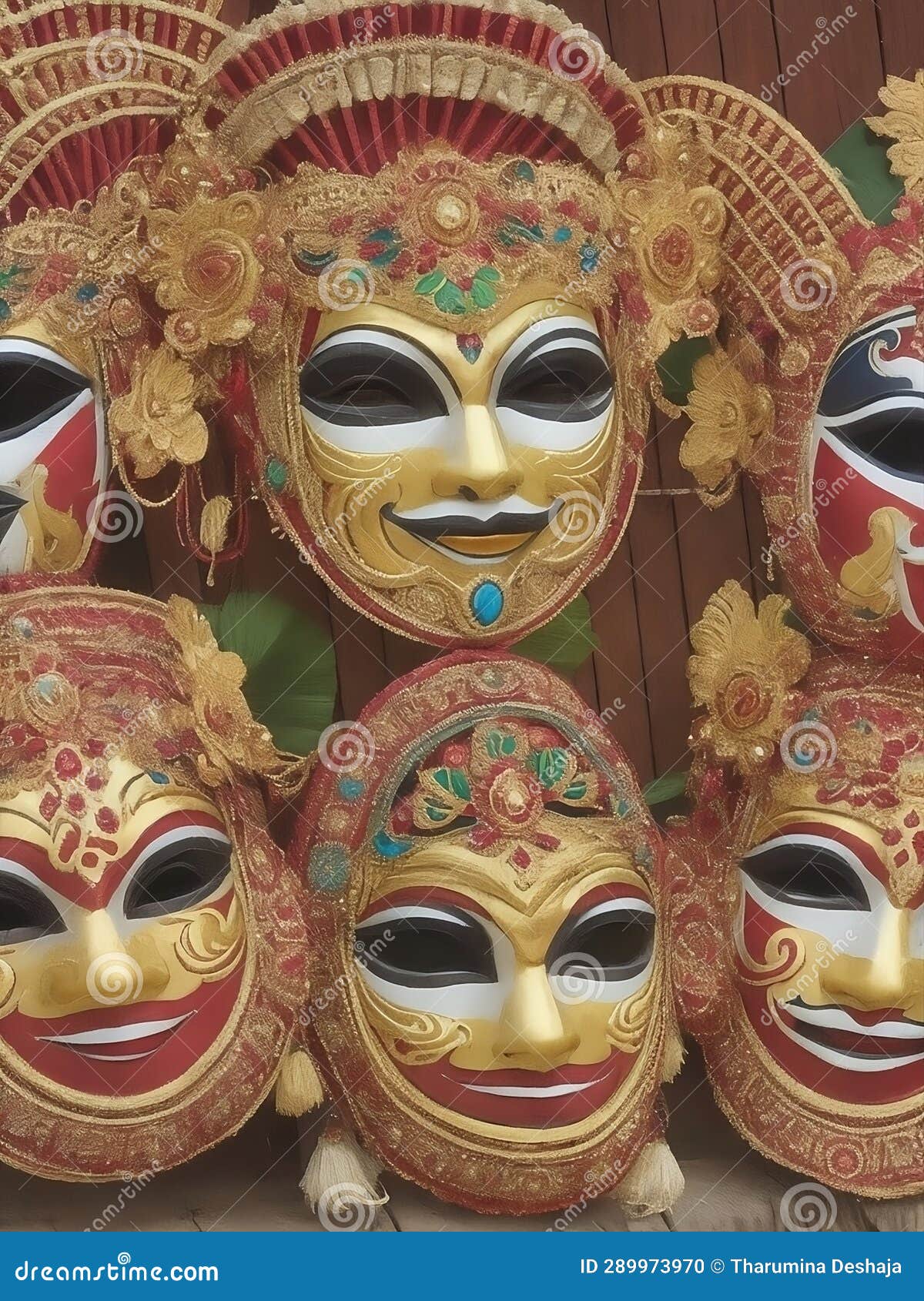 Traditional Masks of Sri Lanka Designed Using Ai Stock Illustration ...