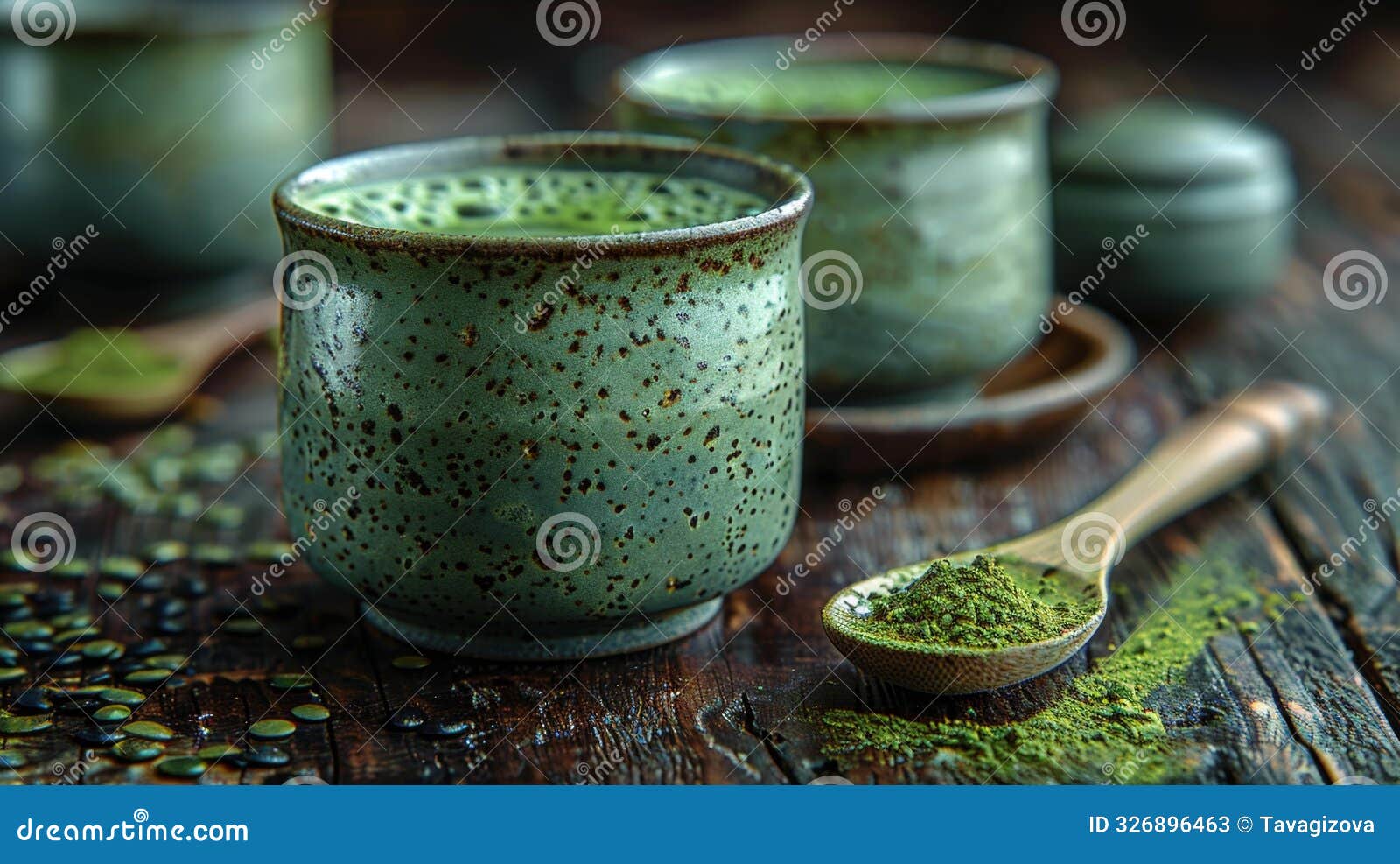 Traditional Matcha Tea Ceremony Setup - Generative Ai Stock ...