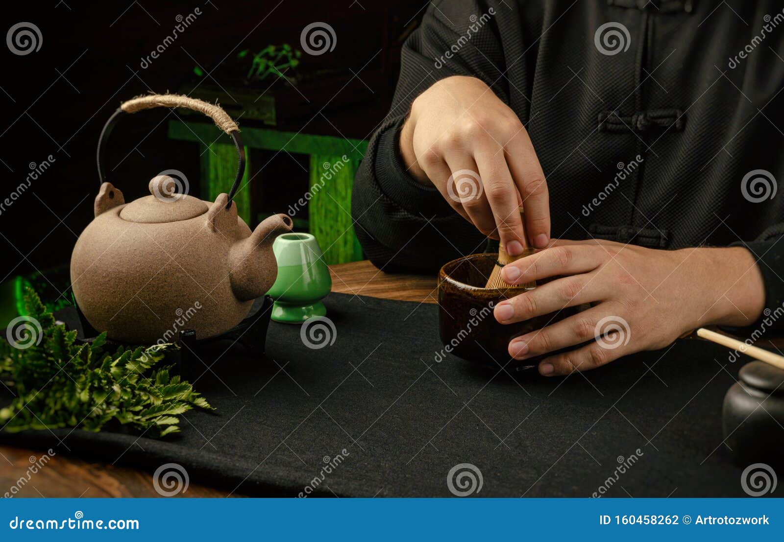 Traditional Matcha Tea Preparation Stock Photo - Image of life, asian ...
