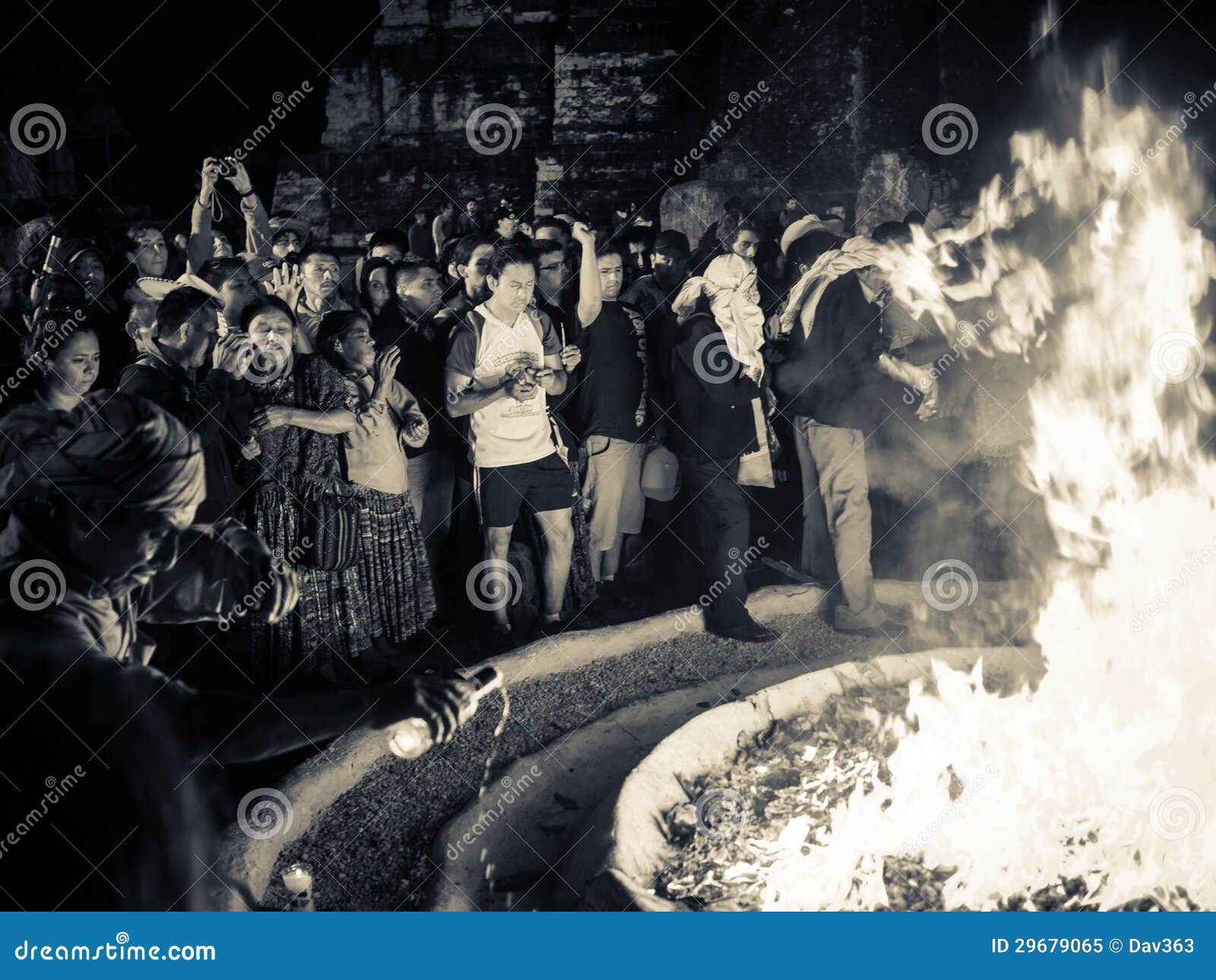 Traditional Mayan Fire Ritual - Tikal, Guatemala Editorial Photo ...