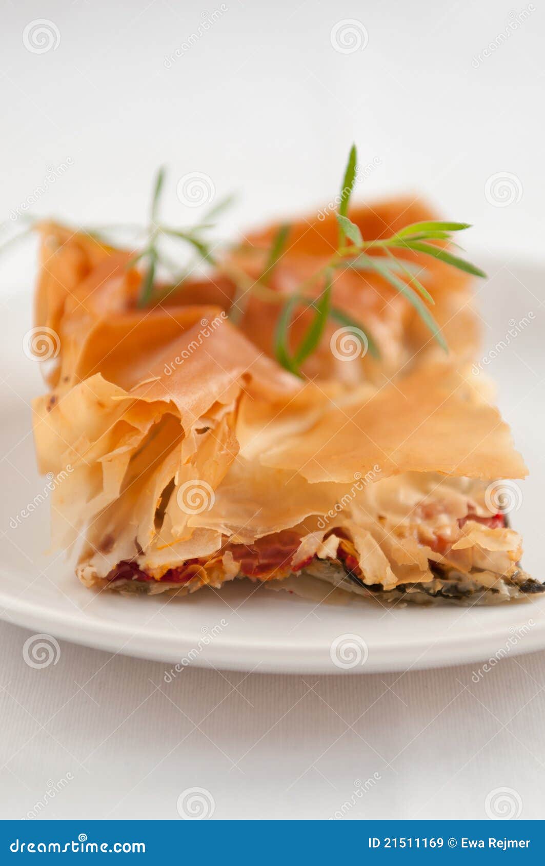 Traditional Meal with Filo Dough and Vegetables Stock Image - Image of ...