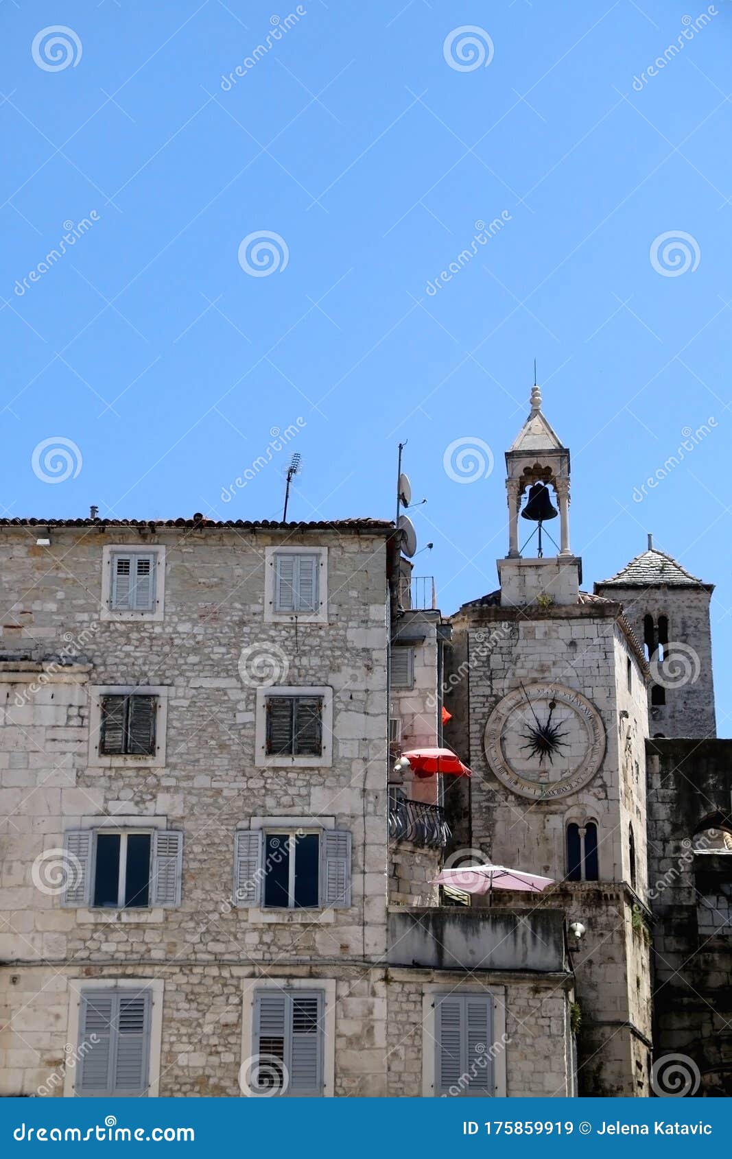 Architecture in Split, Croatia Stock Image - Image of adriatic, bell ...