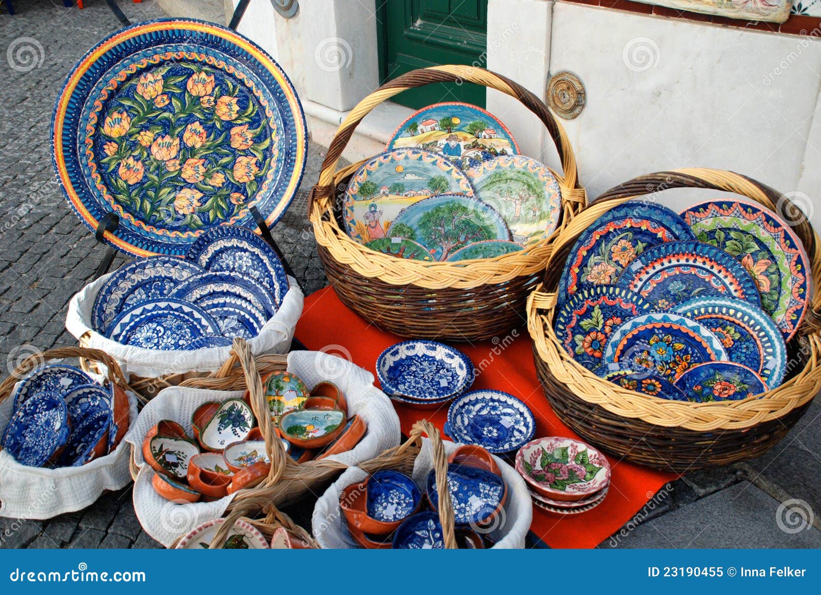 Traditional Mediterranean Pottery Stock Image - Image of decor ...
