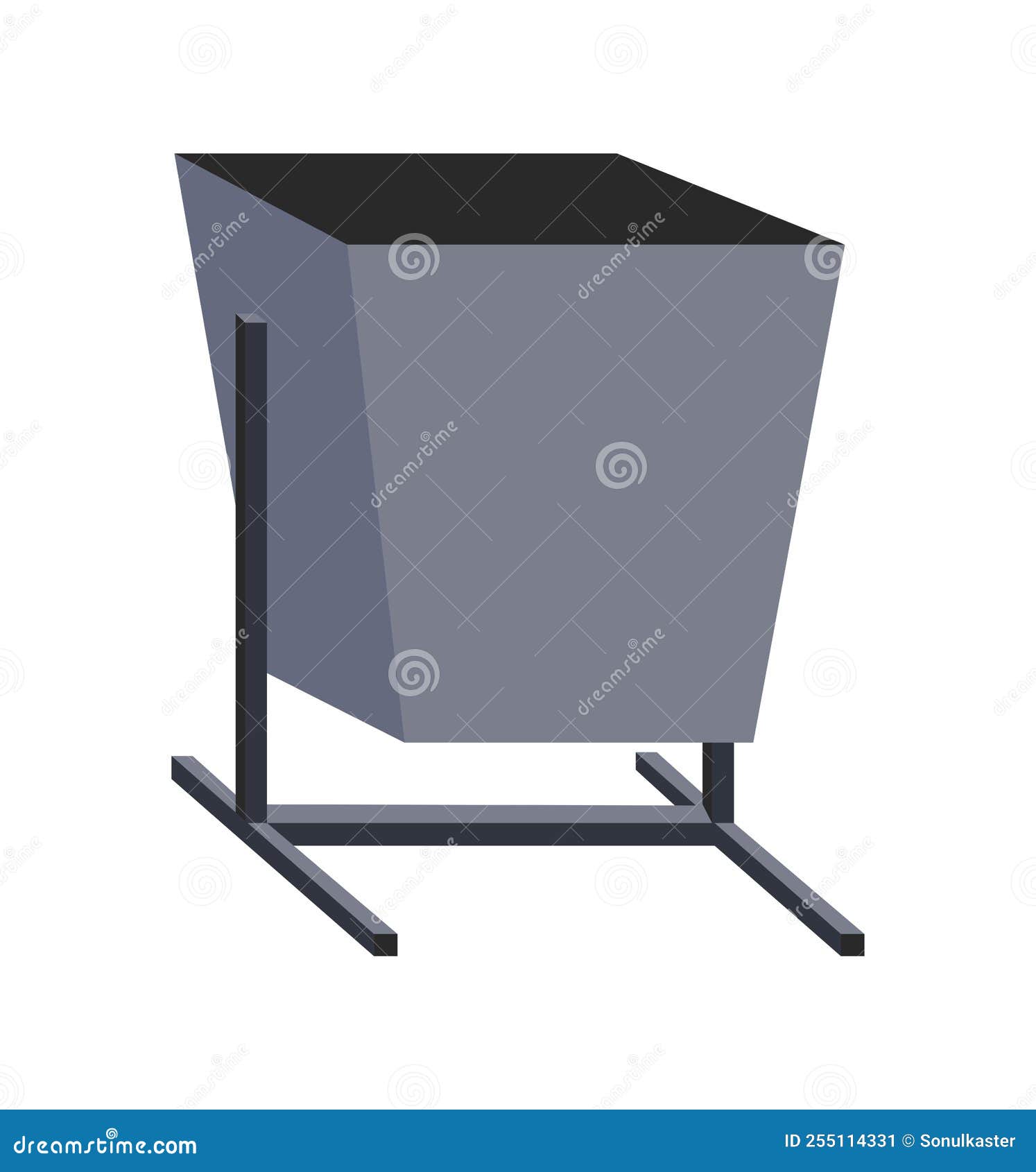 Traditional Metal Bucket for Garbage Park Vector Stock Vector ...