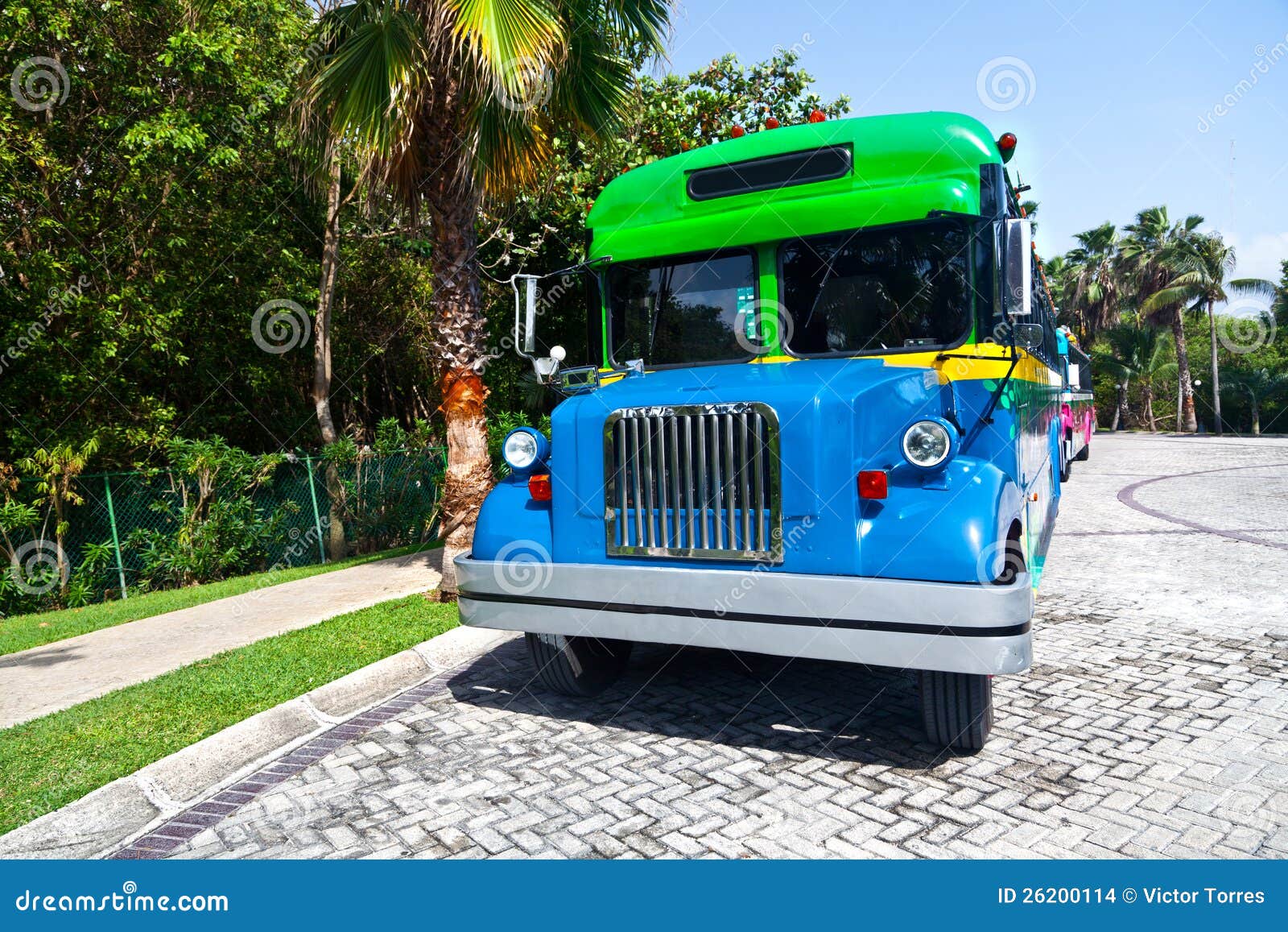 Traditional Mexican Bus Royalty-Free Stock Image | CartoonDealer.com ...