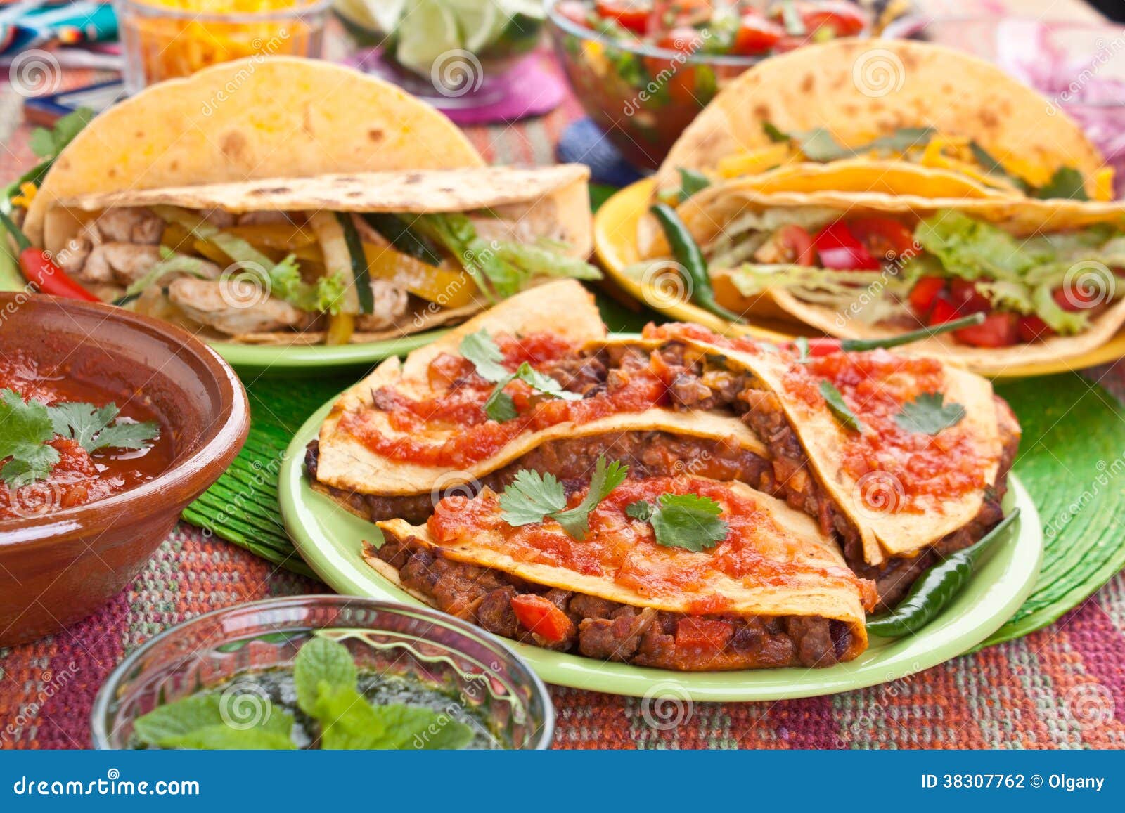Traditional Mexican Food stock photo. Image of diet, dinner - 38307762