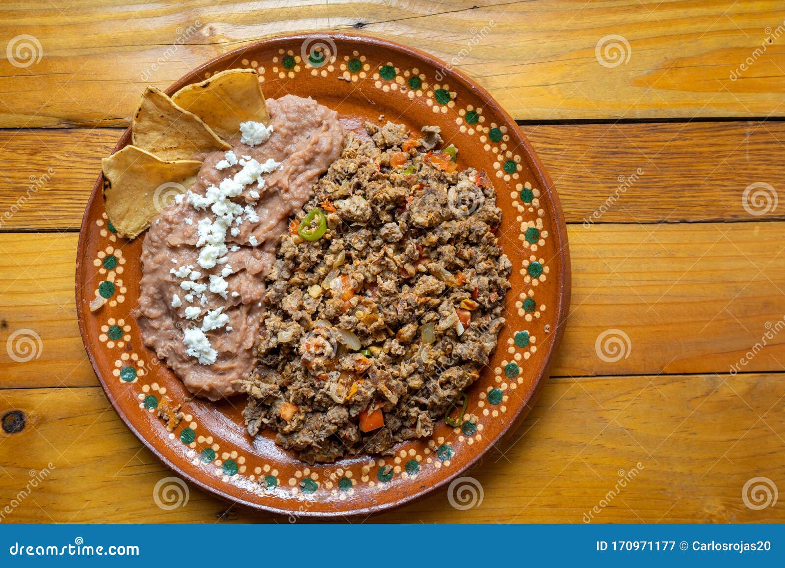 Mexican machaca with egg stock image. Image of beef - 170971177