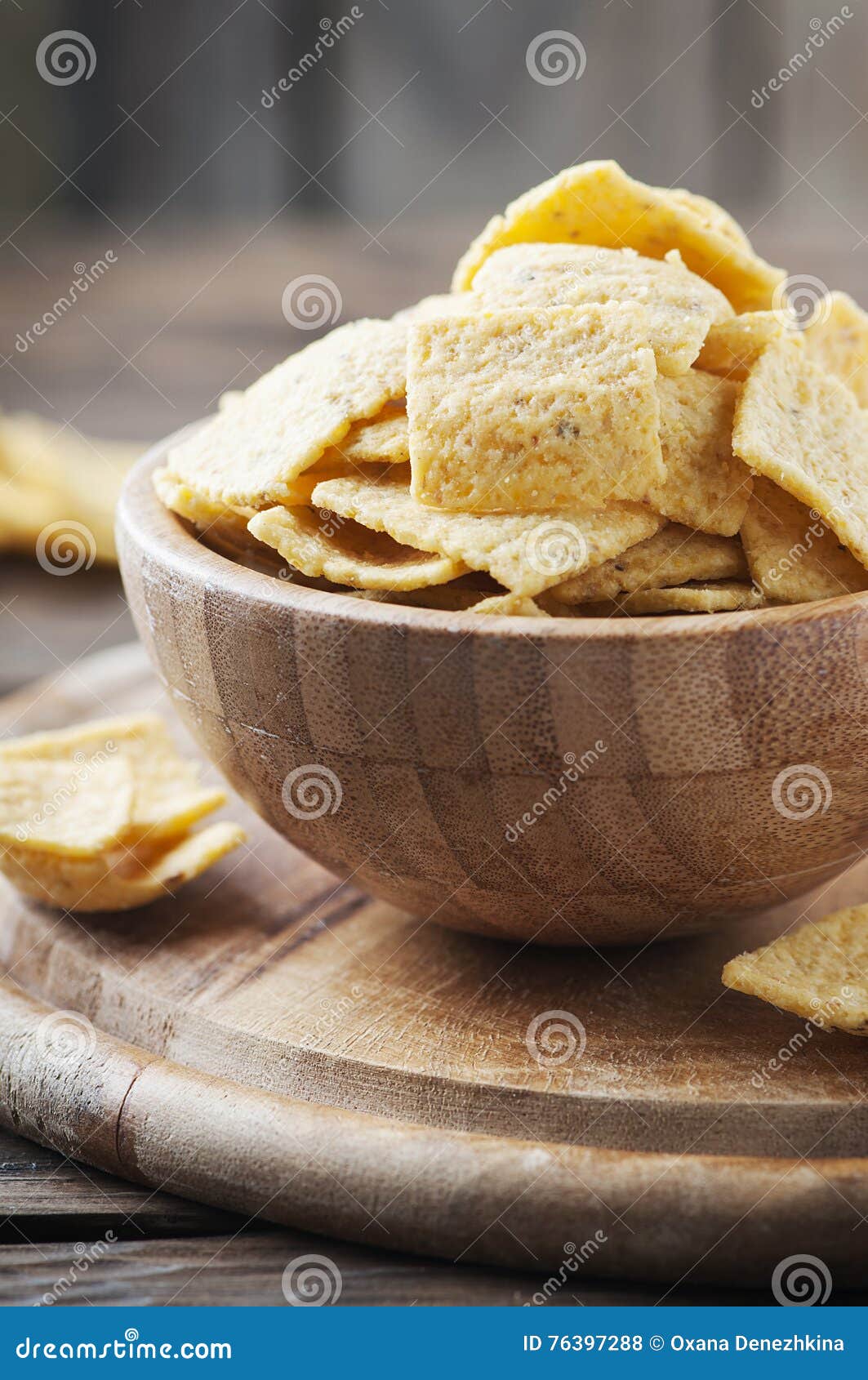 Traditional Mexican Mais Chips on the Wooden Table Stock Photo - Image ...