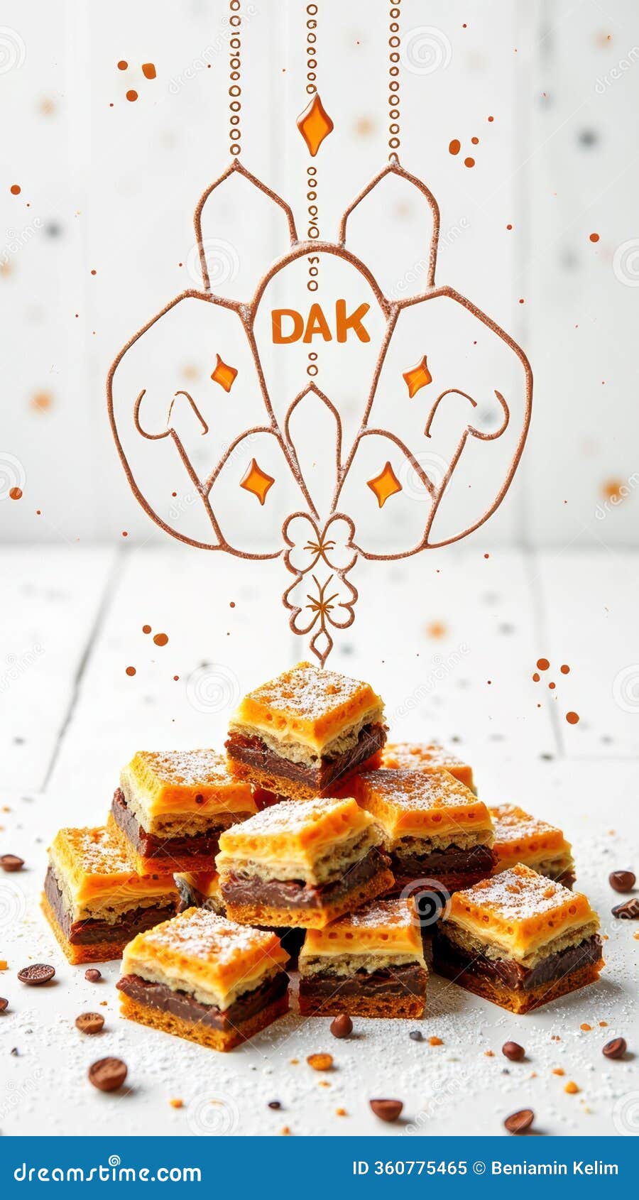 Traditional Middle Eastern Sweets with Chocolate and Nuts on White ...