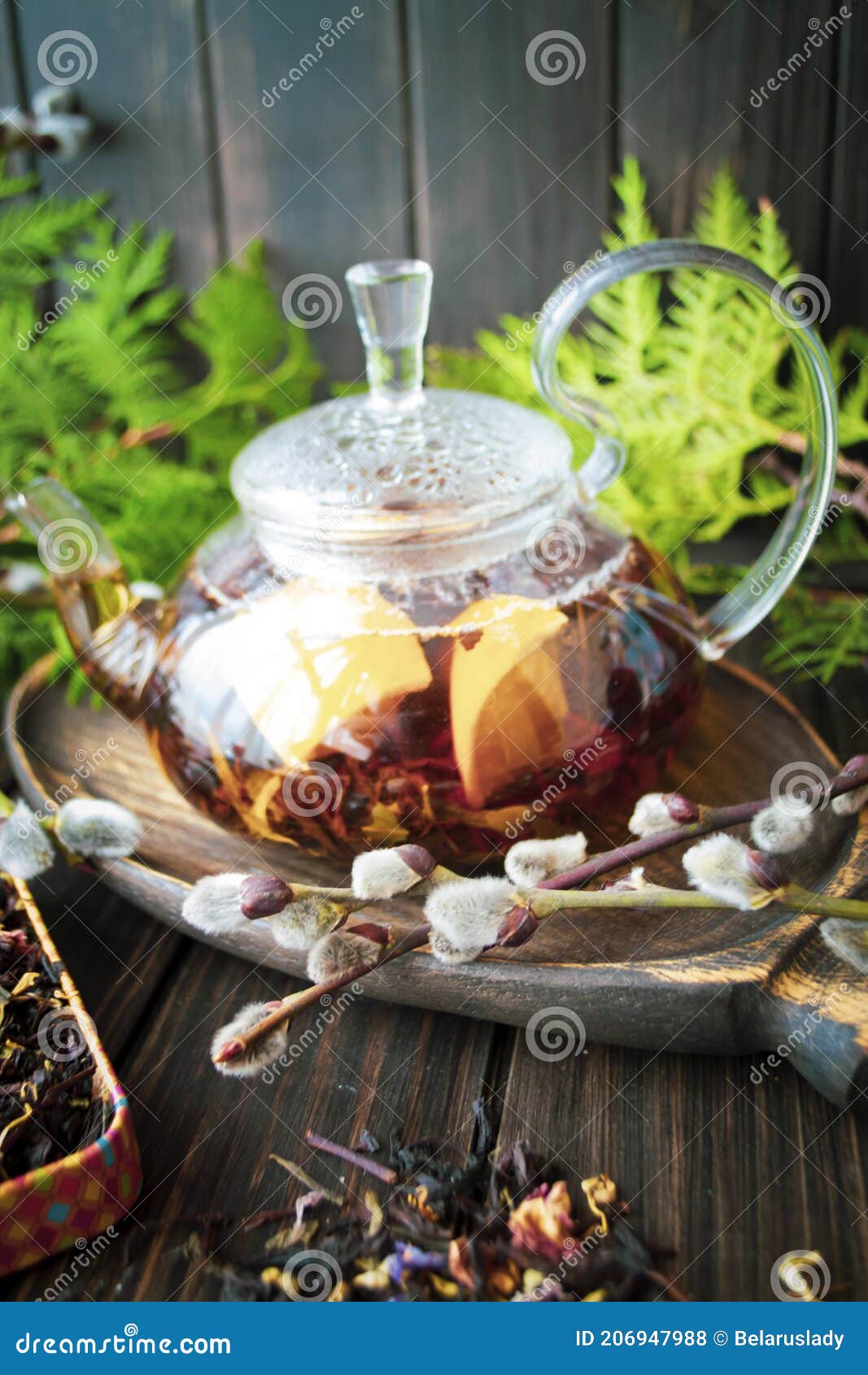 Traditional Mint Tea with Pine Nuts, Herbal Healthy Tea Stock Photo ...