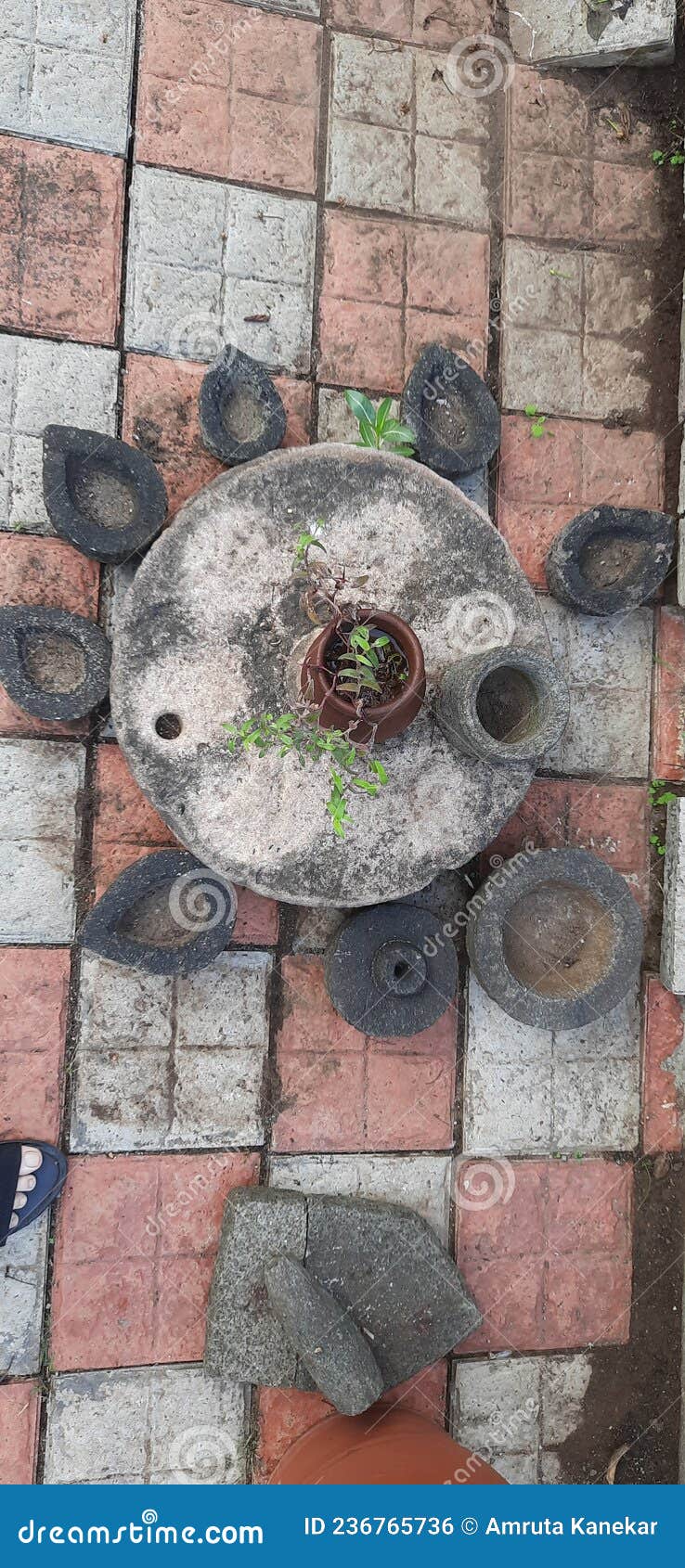 Traditional Mixing and Grinding Tools Made of Stones Stock Photo ...