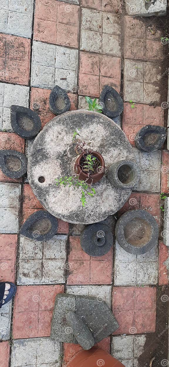 Traditional Mixing and Grinding Tools Made of Stones Stock Photo ...