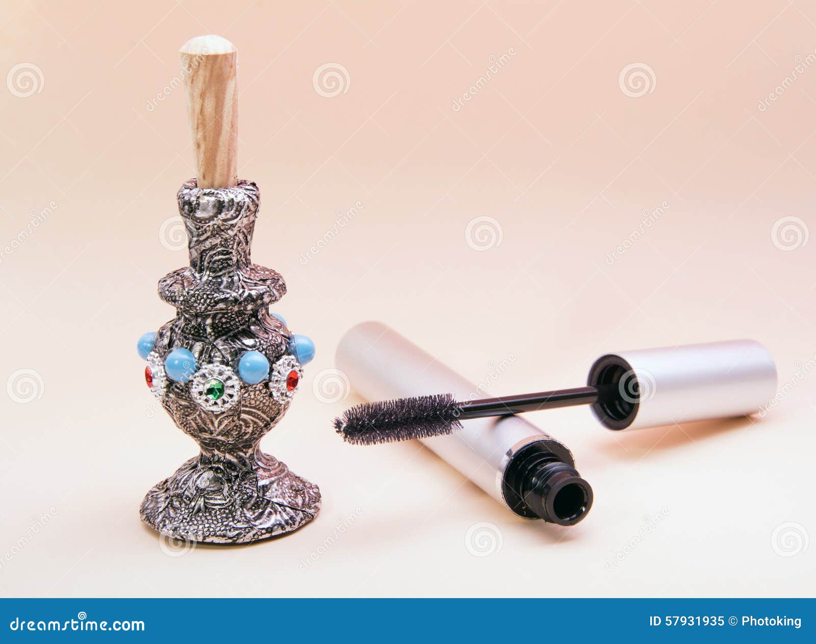 Traditional and Modern Cosmetics Stock Image - Image of brush ...