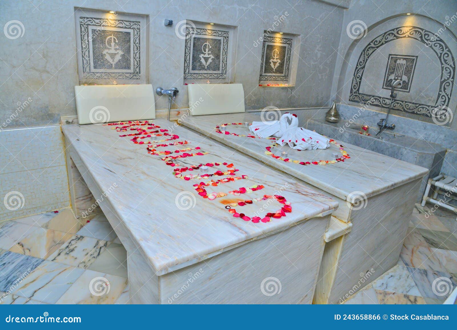 Traditional Moroccan Bath in a Spa. Stock Photo - Image of bride, henna ...