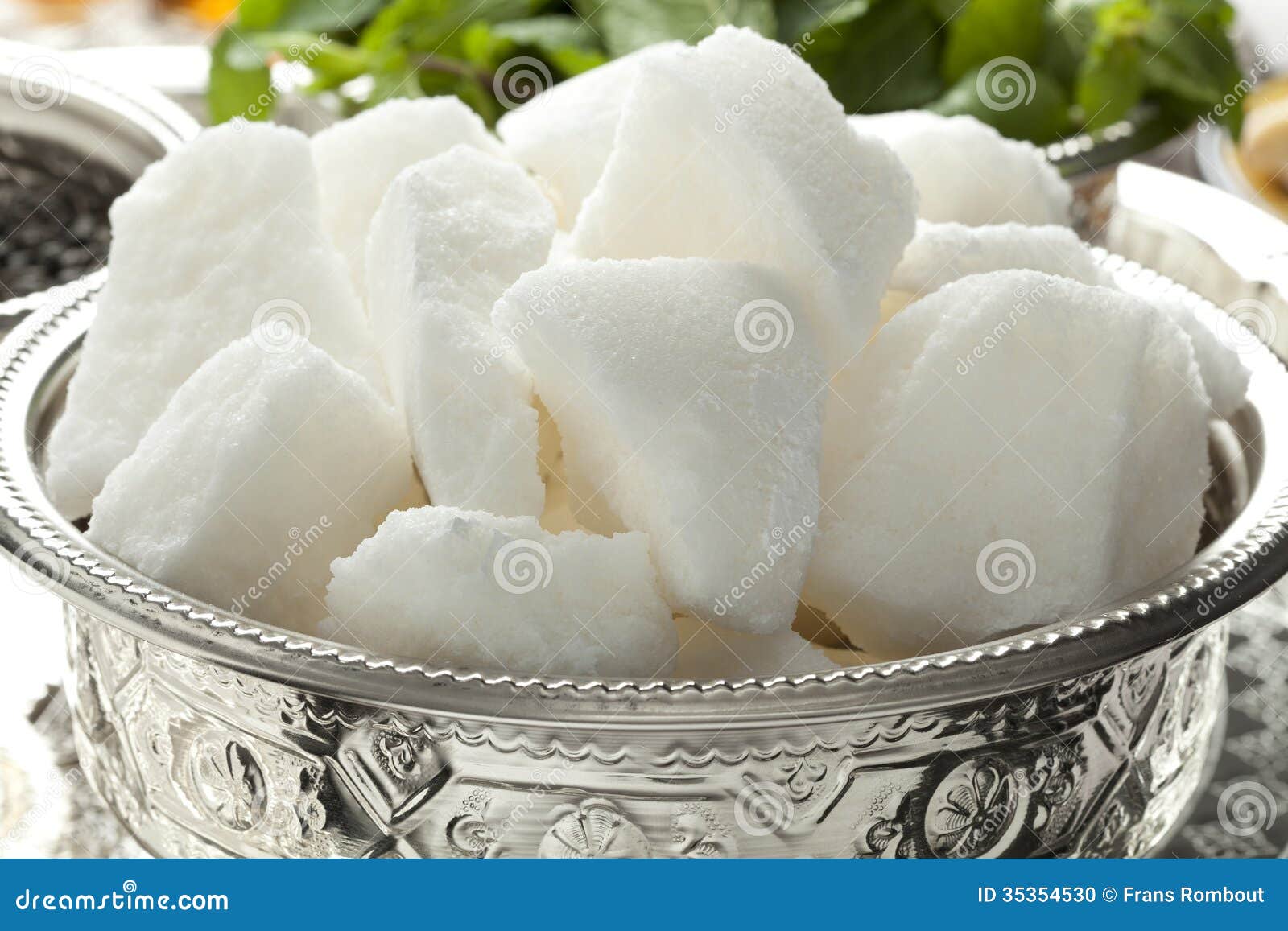 Traditional Moroccan Bowl with Sugar Stock Photo - Image of pieces ...