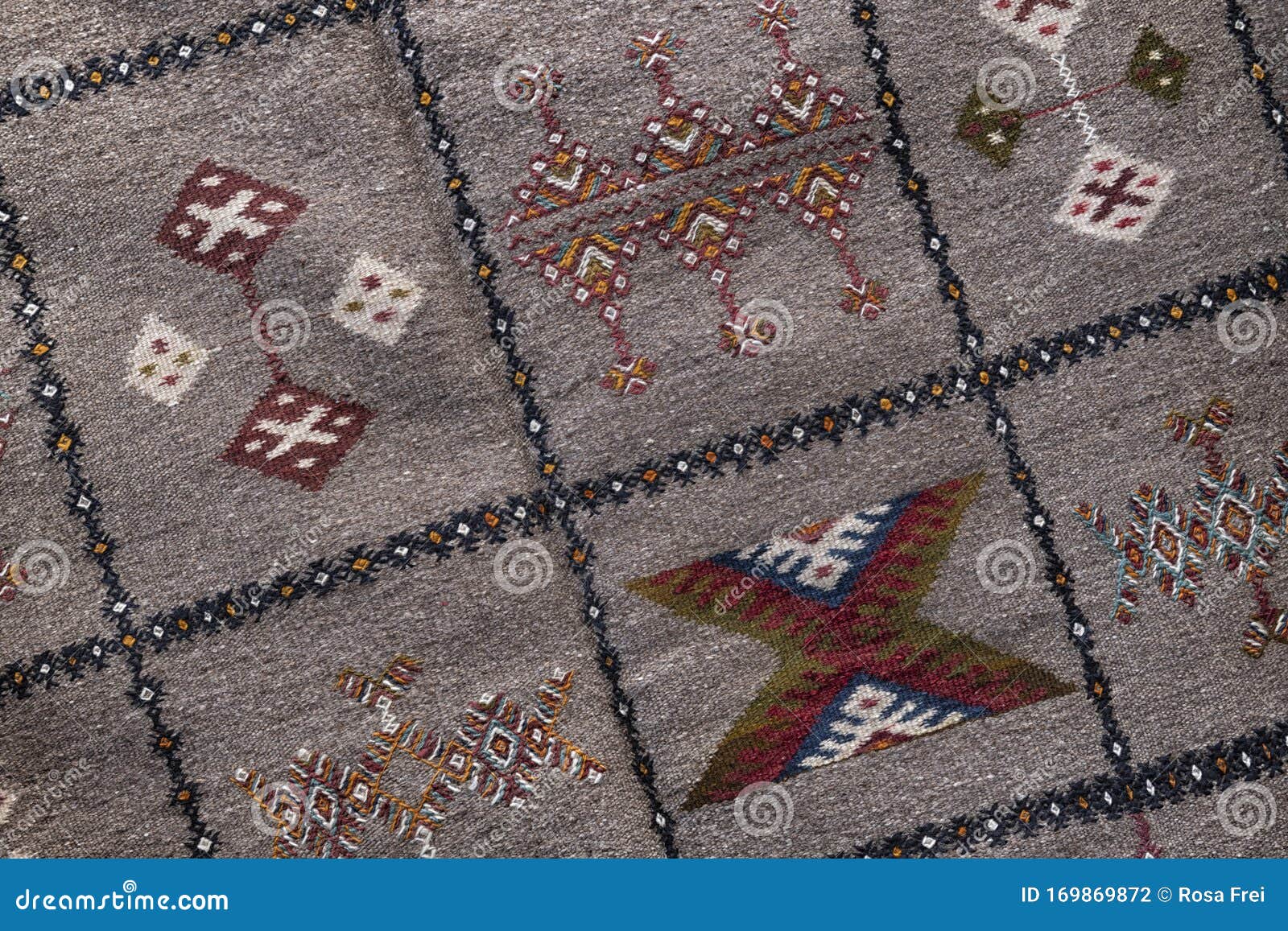 Traditional Moroccan Carpet with Traditional Berber Design Stock Photo ...