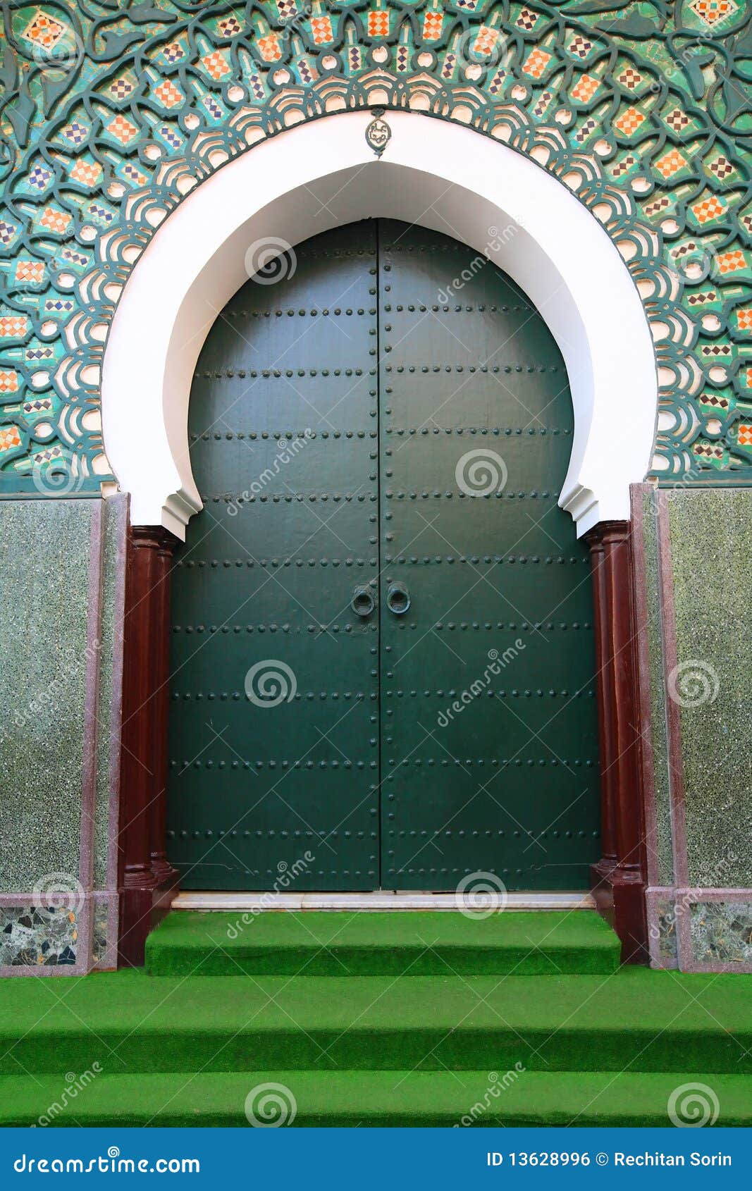 Traditional moroccan gate stock photo. Image of mosaique - 13628996