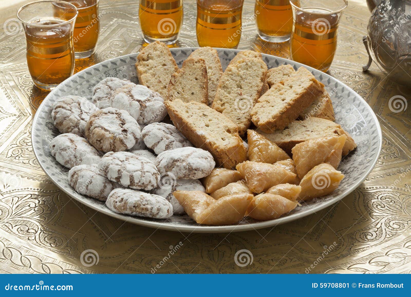 Traditional Moroccan Homemade Cookies Stock Image - Image of ...