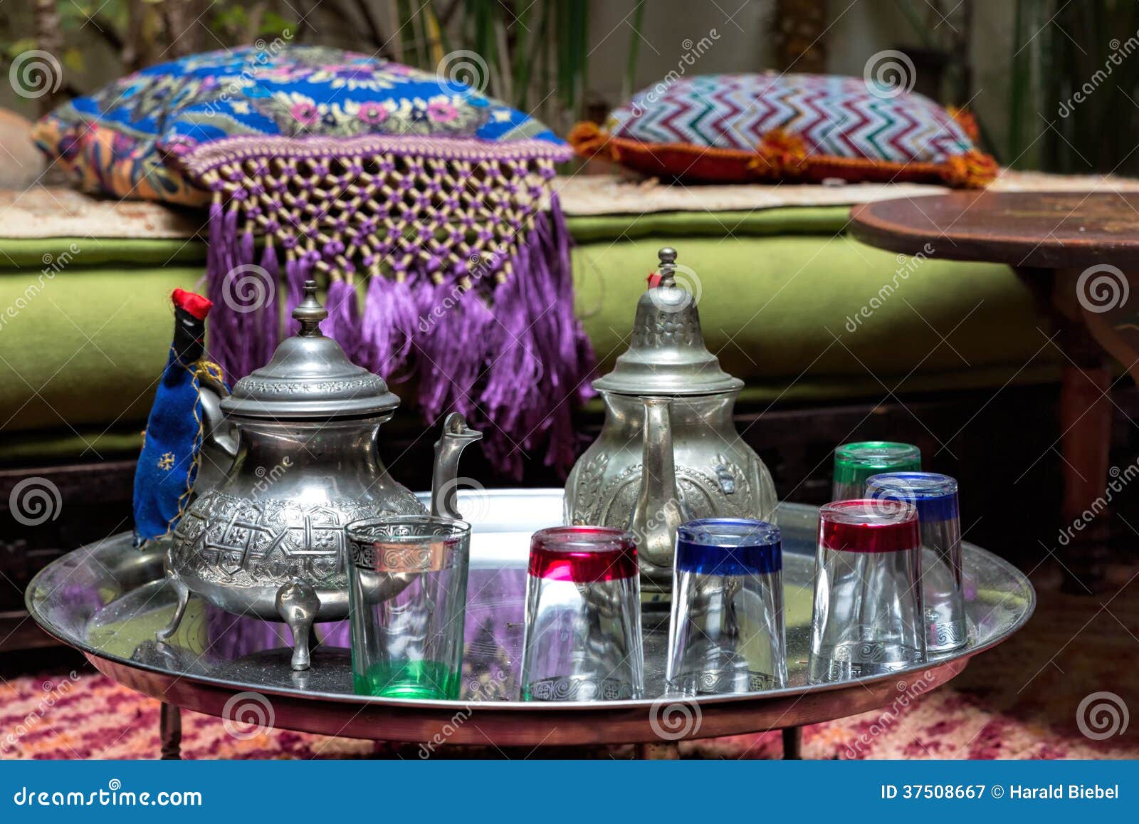 Traditional Moroccan Tea Service Stock Image - Image of kitchen, travel ...