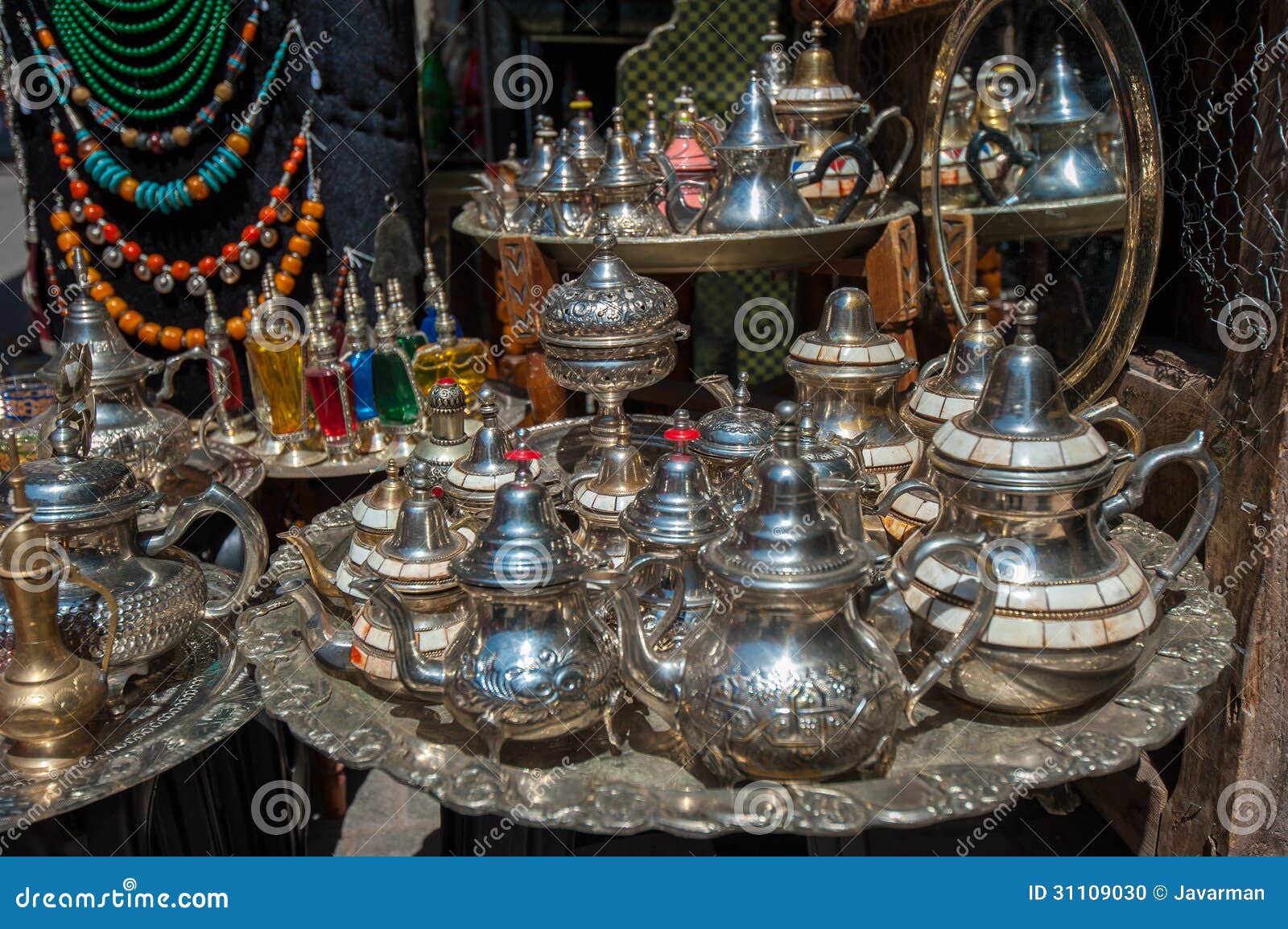 Traditional Moroccan Teapots Stock Photo - Image of arab, marrakesh ...