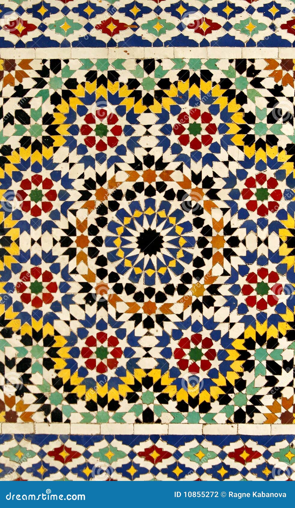 Traditional Moroccan Tile Pattern Stock Photography - Image: 10855272