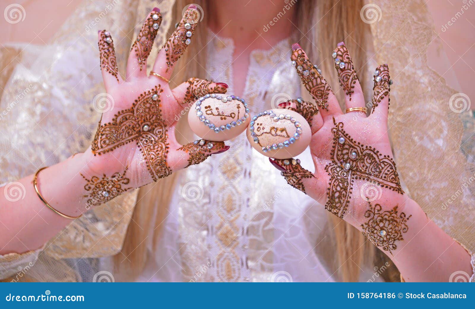 Traditional Moroccan Wedding.Wedding Moroccan Henna Stock Photo - Image ...