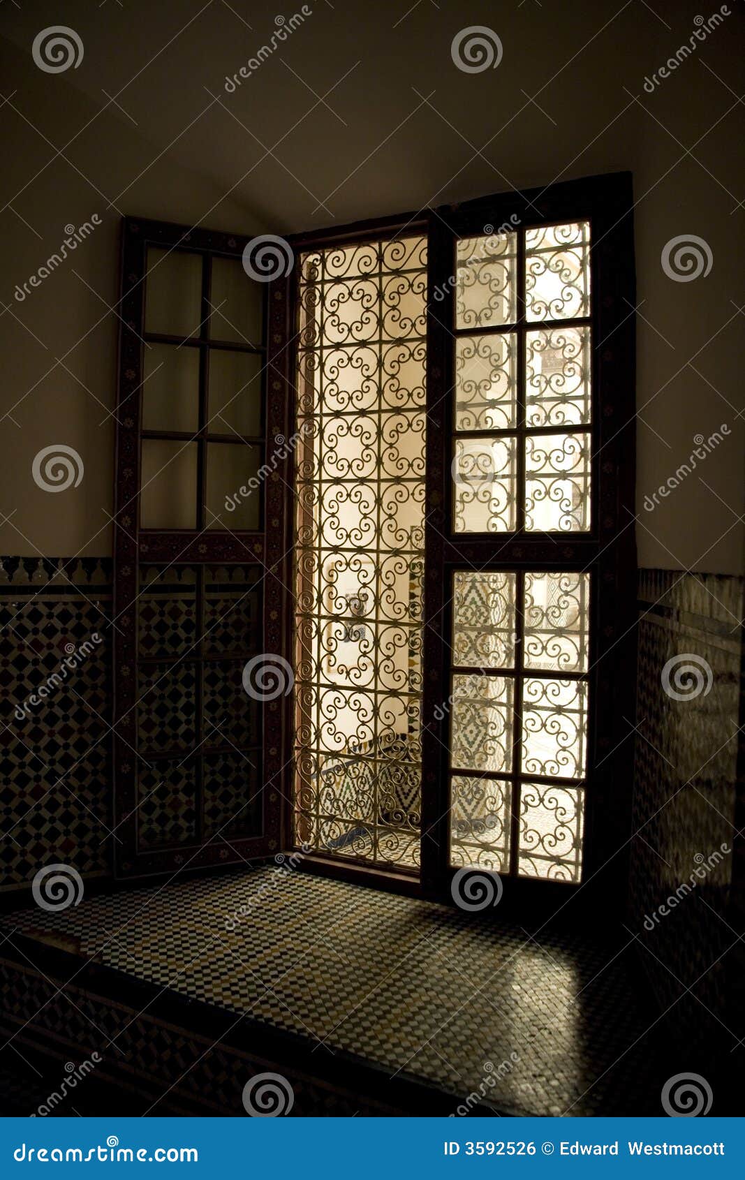 Traditional Moroccan Window Stock Photo - Image of shining, decorations ...