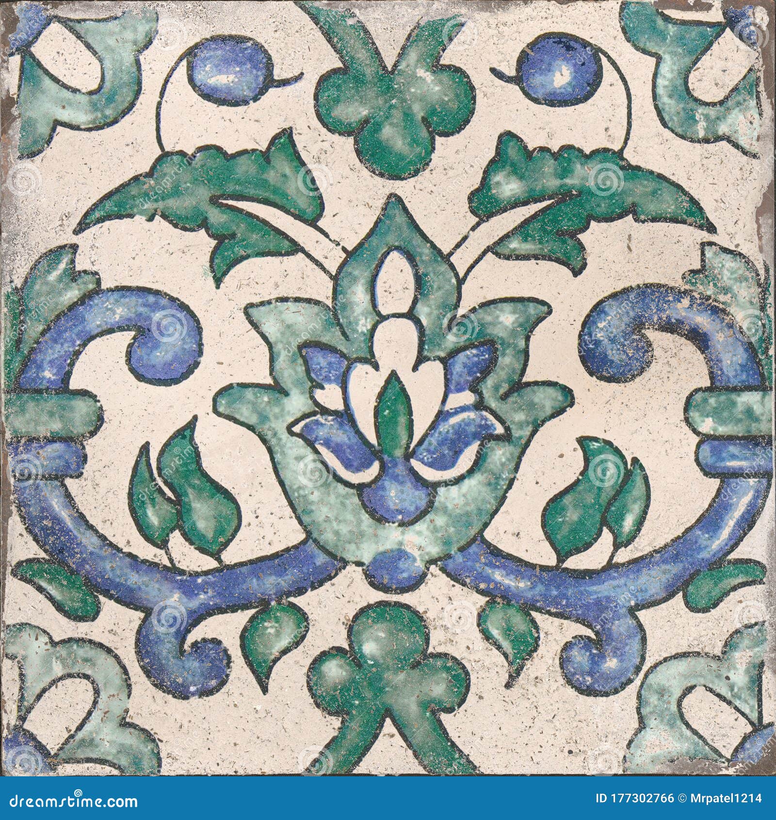 Traditional Mosaic Backsplash Moroccan Pattern Decor Tile Stock Photo ...