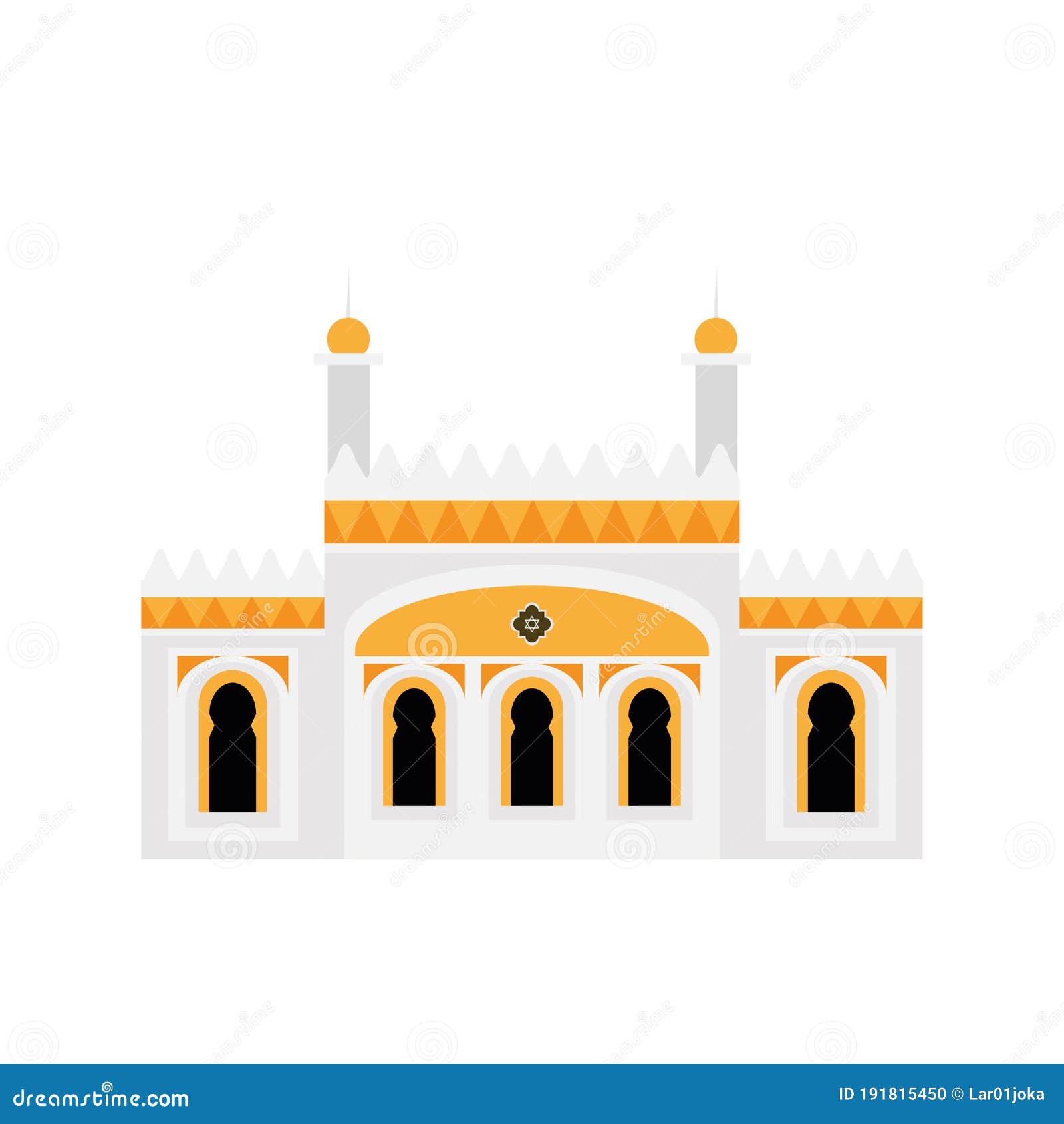 Mosque flat icon stock vector. Illustration of architecture - 191815450