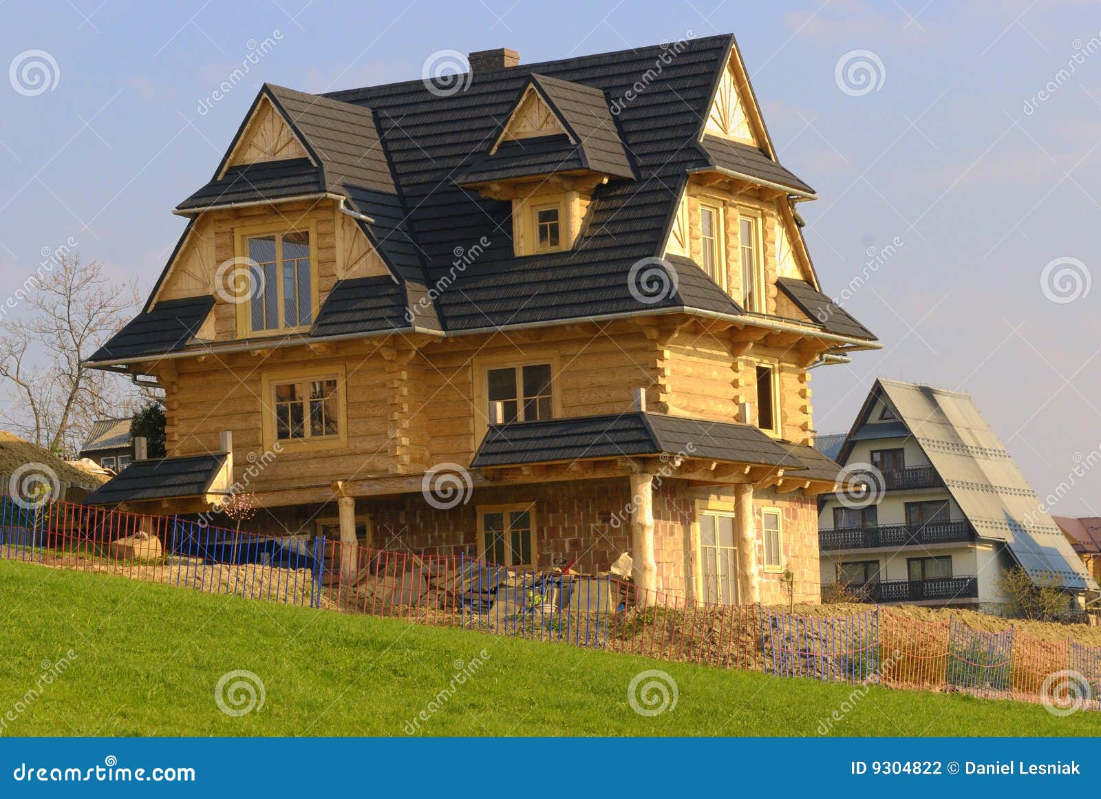 Traditional Mountain Wooden House Stock Photo - Image of clean, nice ...