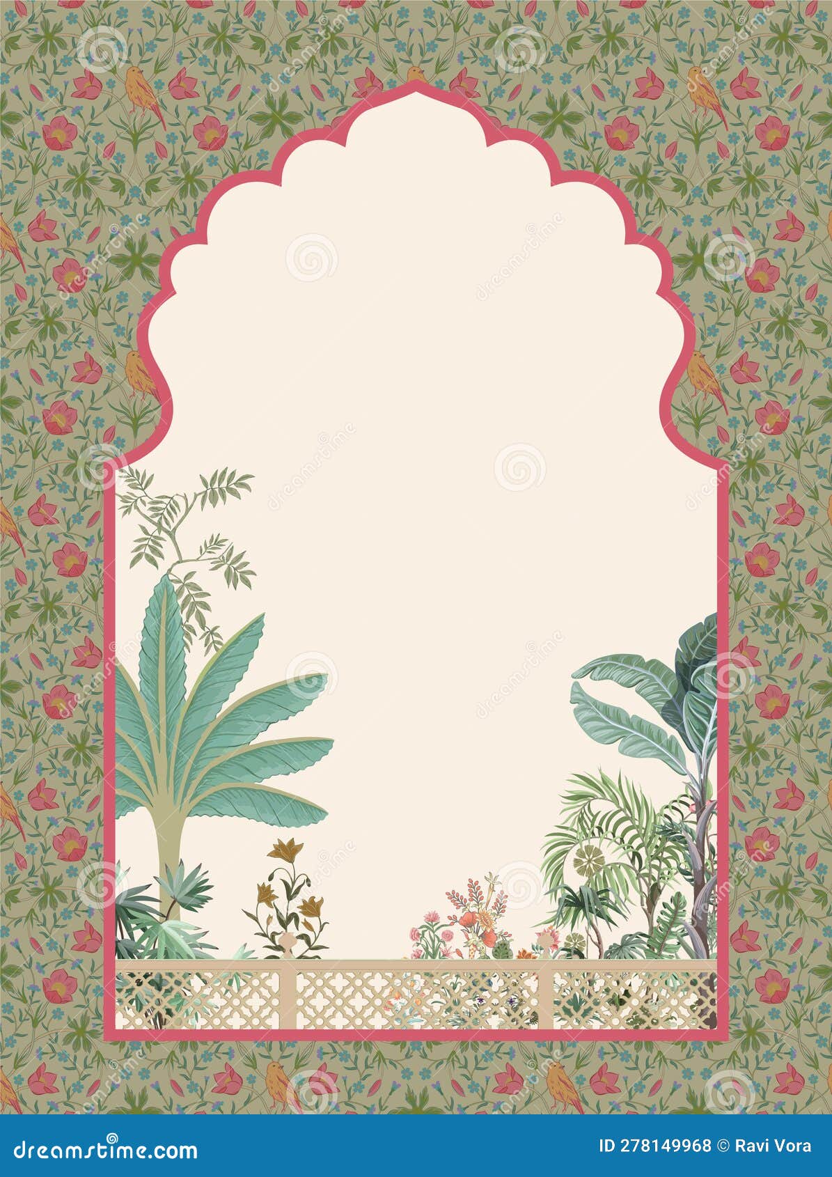 Traditional Mughal Indian Garden Wedding Invitation Design ... Traditional Mughal Indian Garden Wedding Invitation Design ...