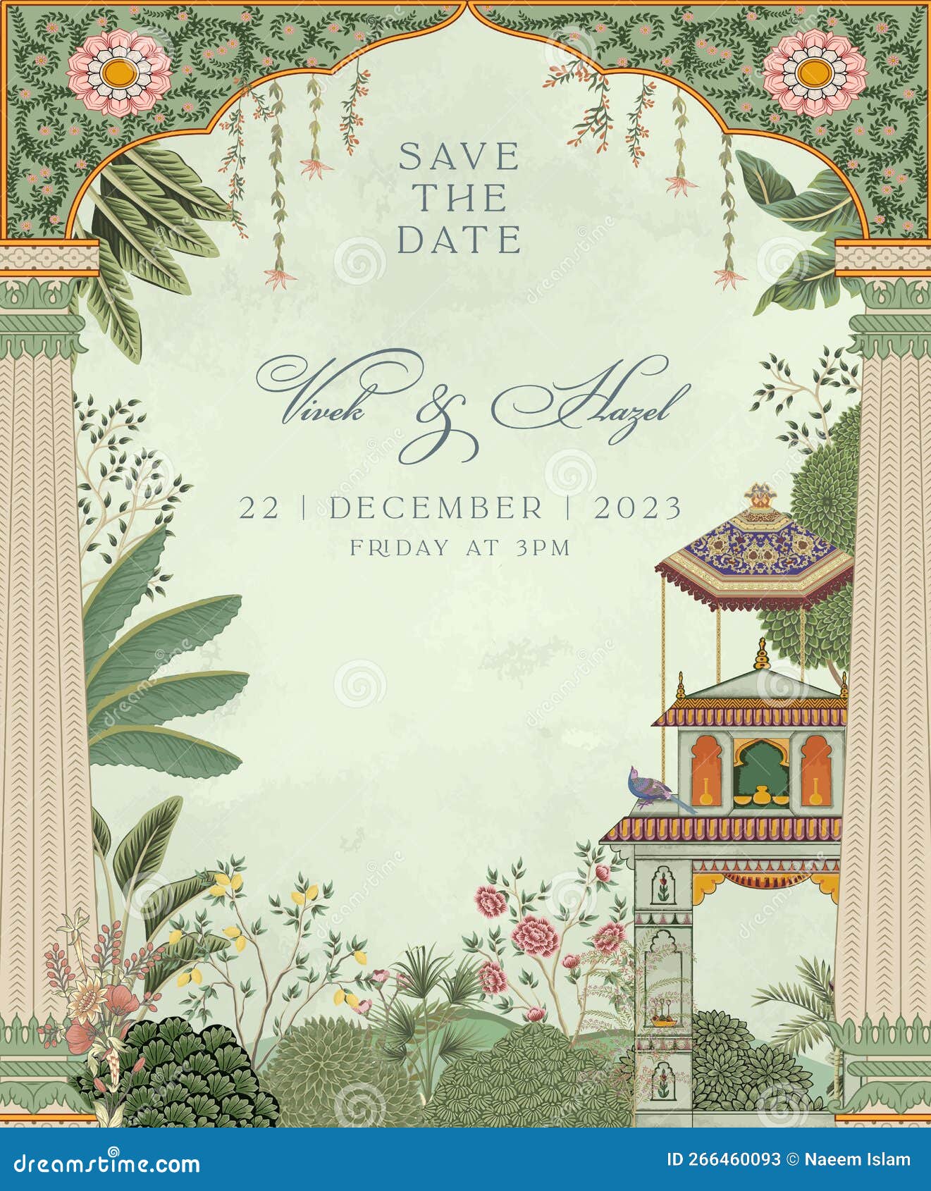 Traditional Mughal Wedding Invitation Card. Invitation Card for ... Traditional Mughal Wedding Invitation Card. Invitation Card for ...