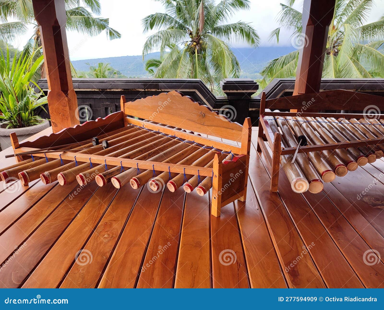The Traditional Music Tools in Bali. Stock Image - Image of nature ...