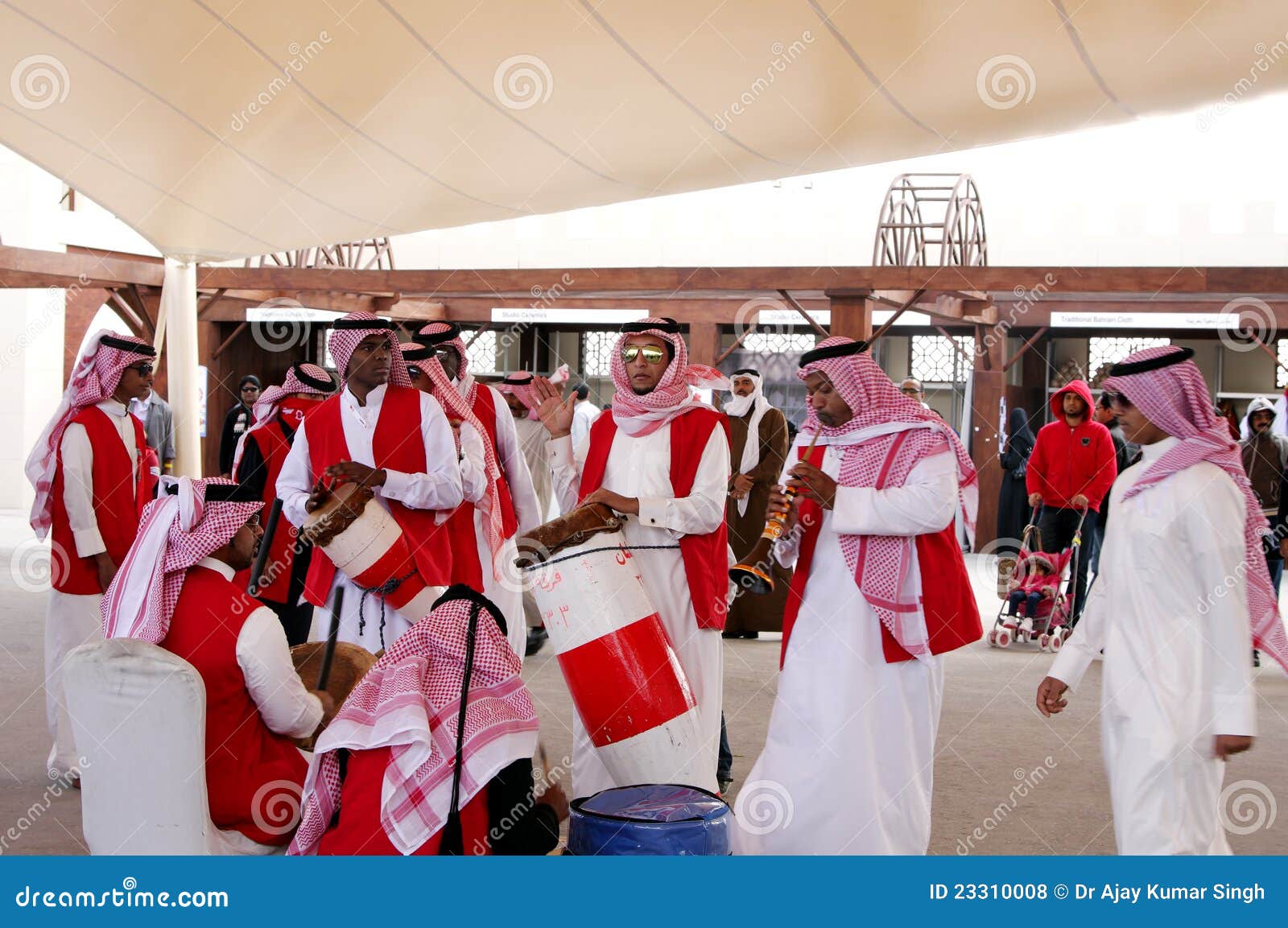Traditional Musician Performs Bahrain Airshow 2012 Editorial Stock ...