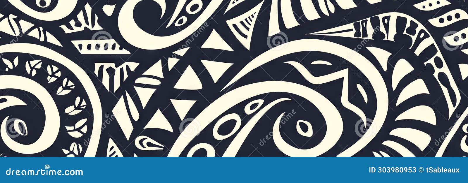 Traditional Native Design National Pattern of Polynesia Stock Image ...