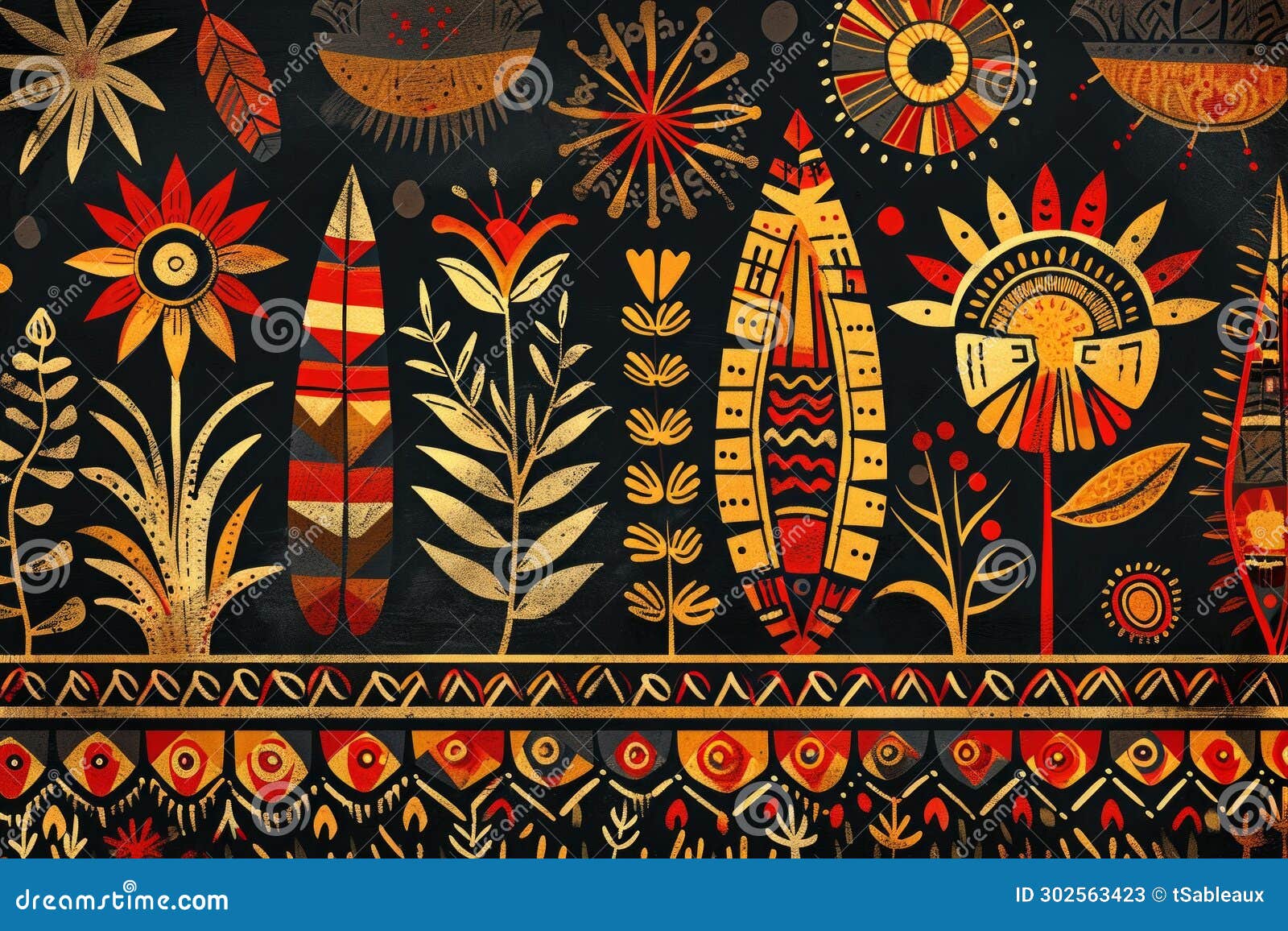 Traditional Native Design of Papua New Guinea Stock Image - Image of ...