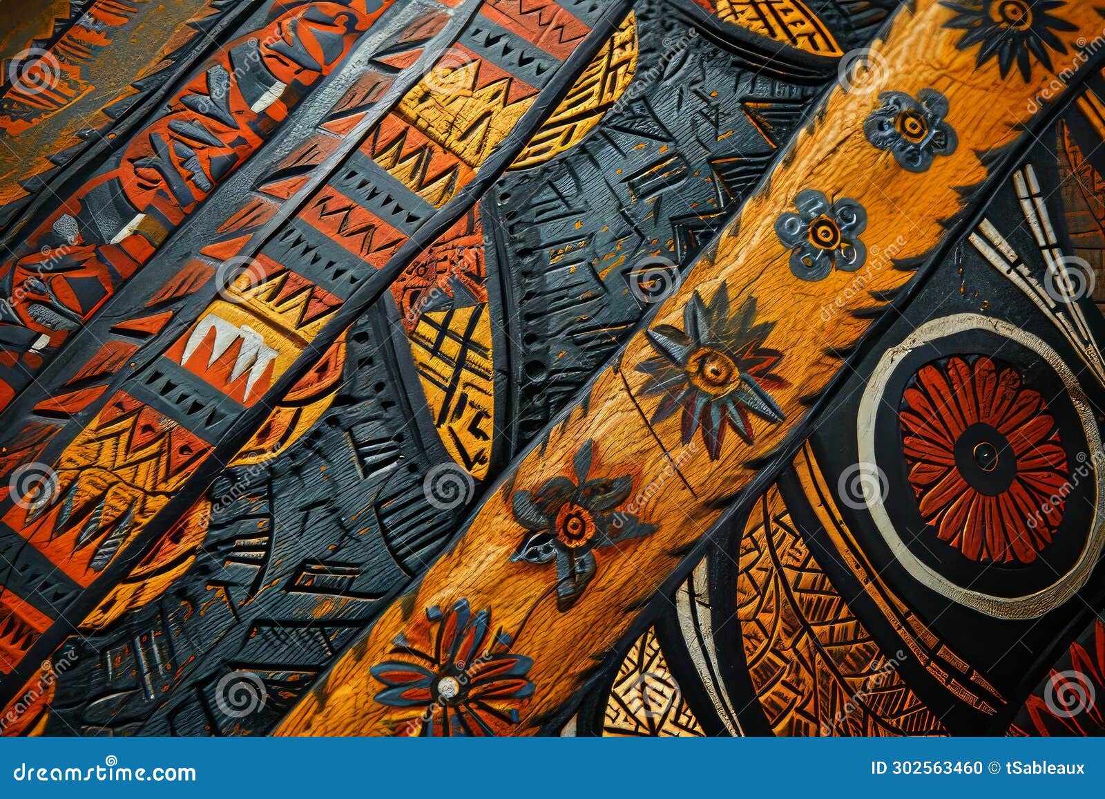 Traditional Native Design of Papua New Guinea Stock Photo - Image of ...
