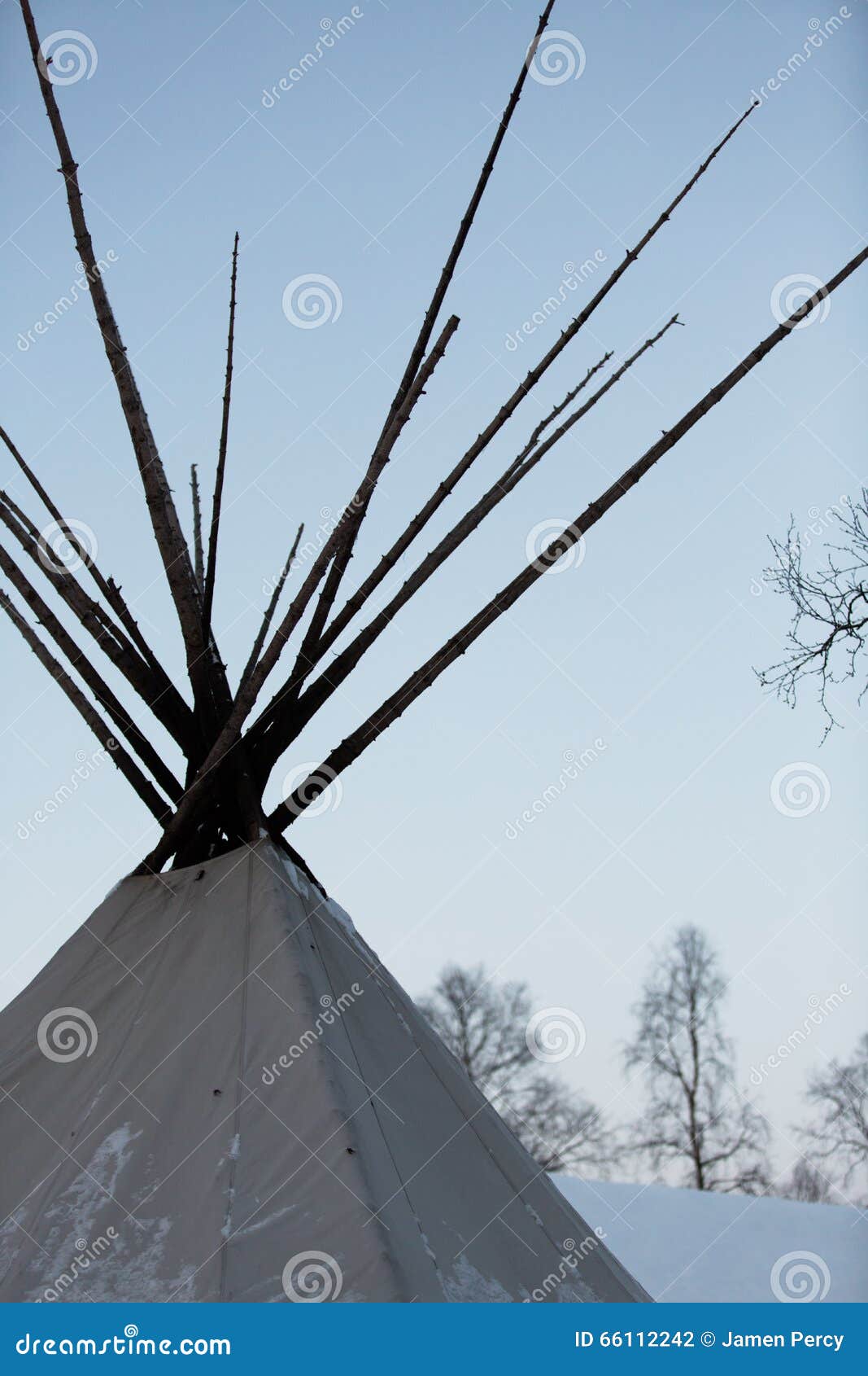 Traditional Native Teepee in Arctic Stock Photo - Image of winter, cold ...