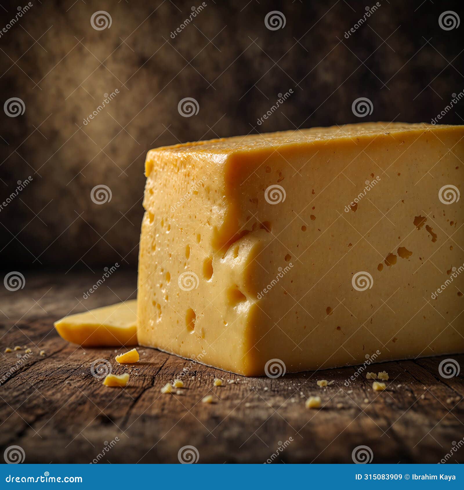 Traditional Natural Cheddar Cheese. Aged Kashar Cheese Matured through ...
