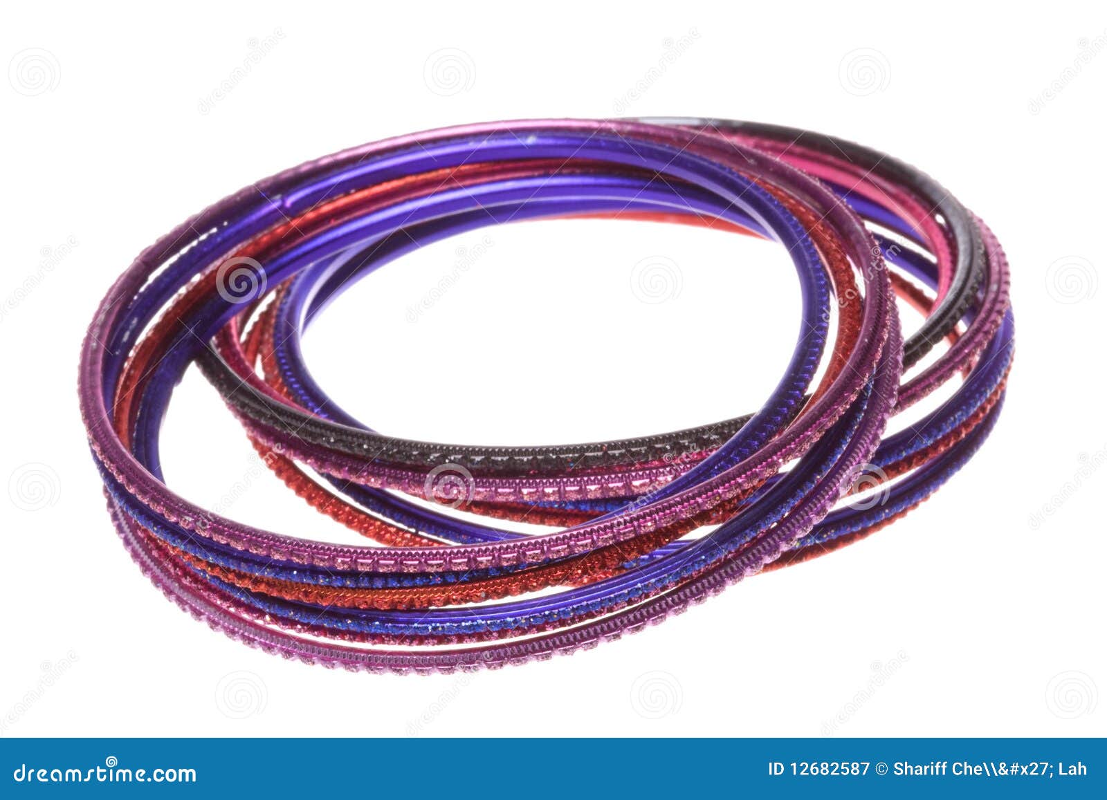 Traditional Nepalese Bangles Macro Isolated Stock Image - Image of ...