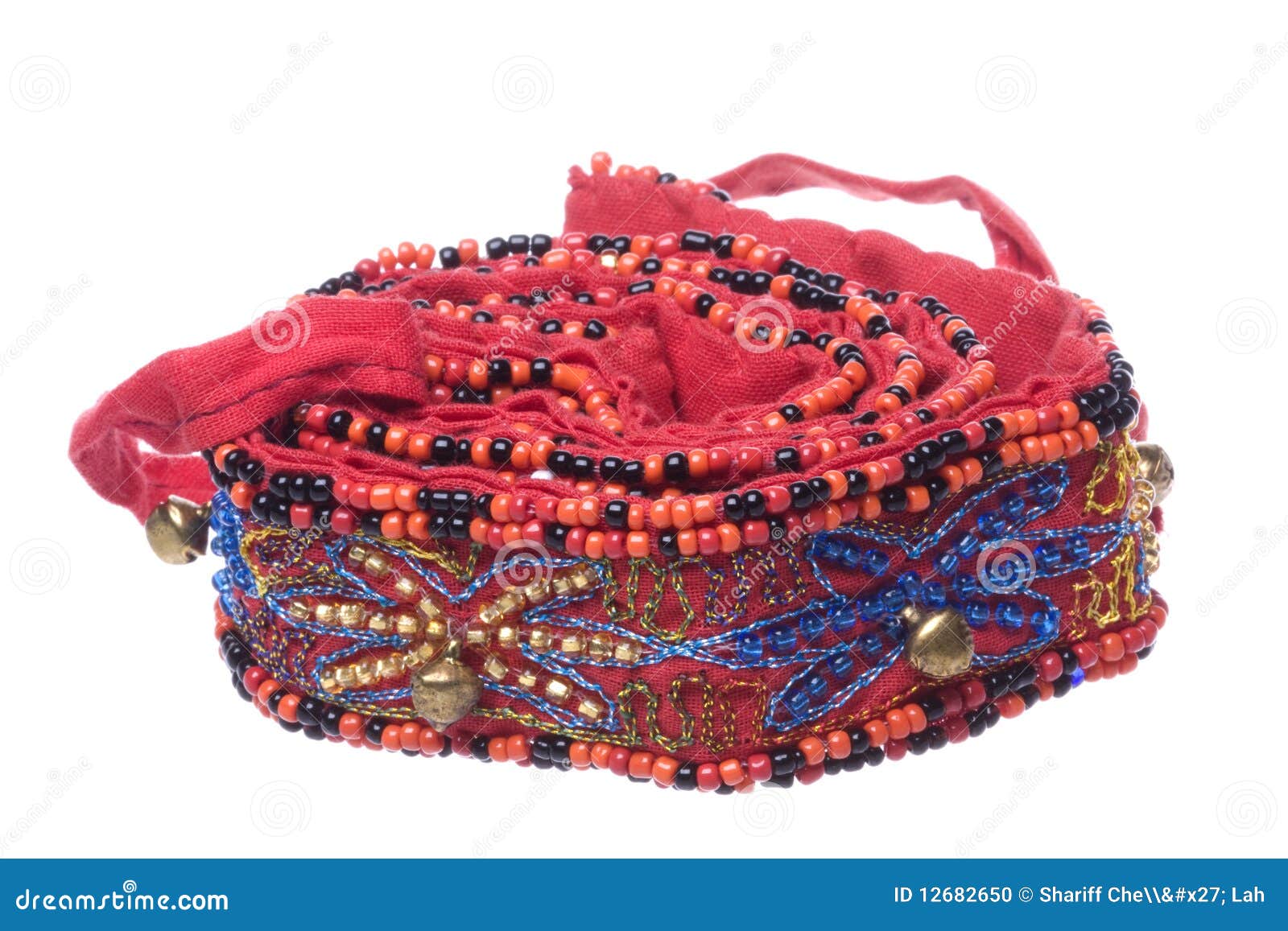 Traditional Nepalese Beaded Belt Macro Isolated Stock Photo - Image of ...